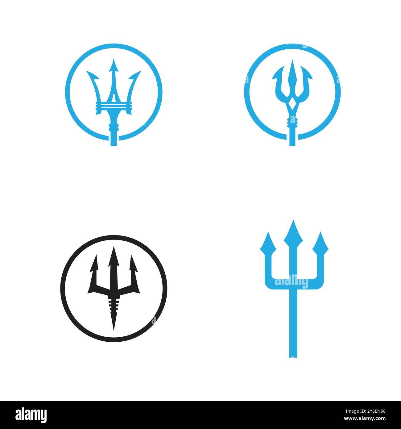 Trident logo vector template symbol element design Stock Vector Image ...