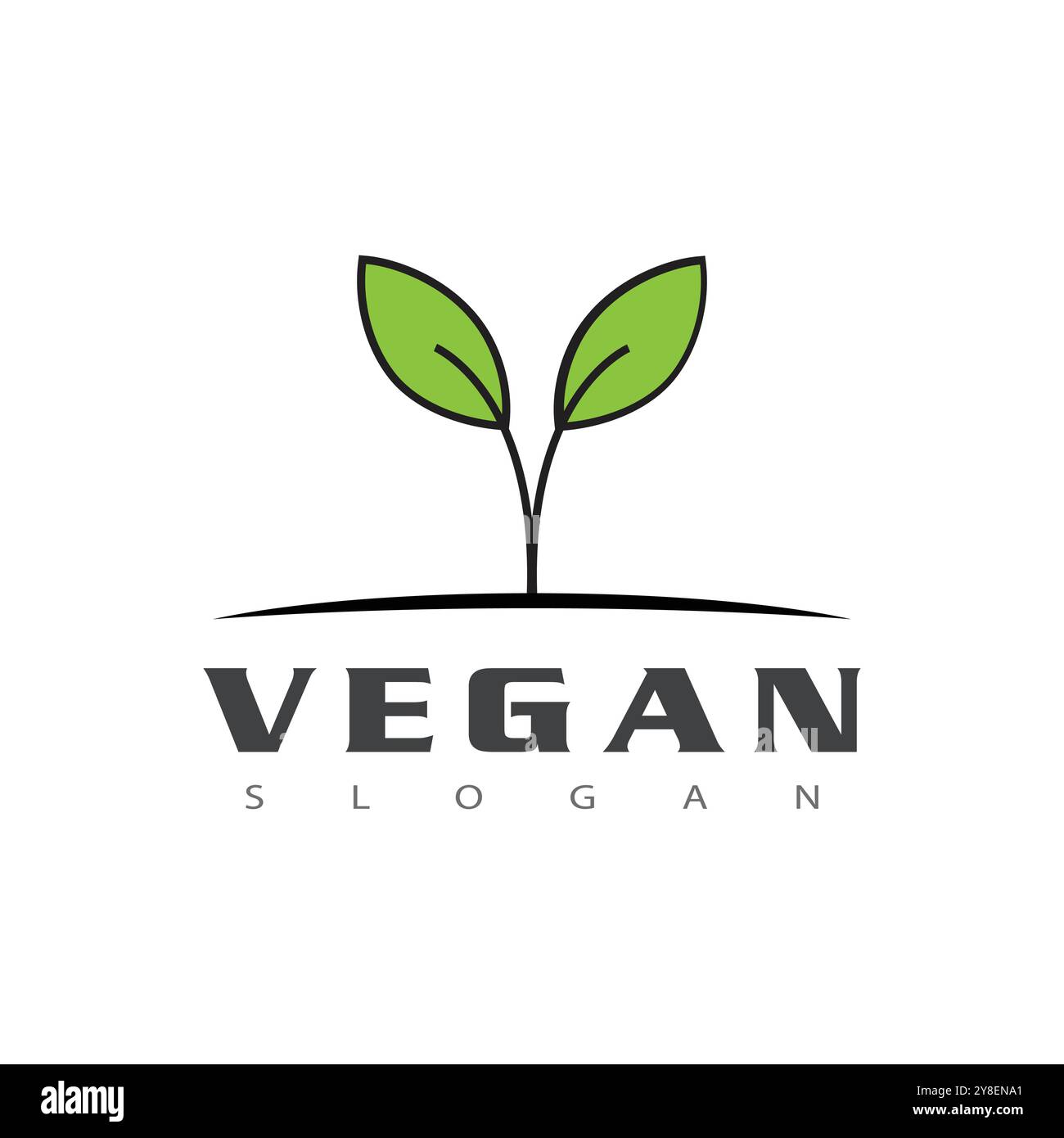 Vegan logo vector template symbol design Stock Vector Image & Art - Alamy