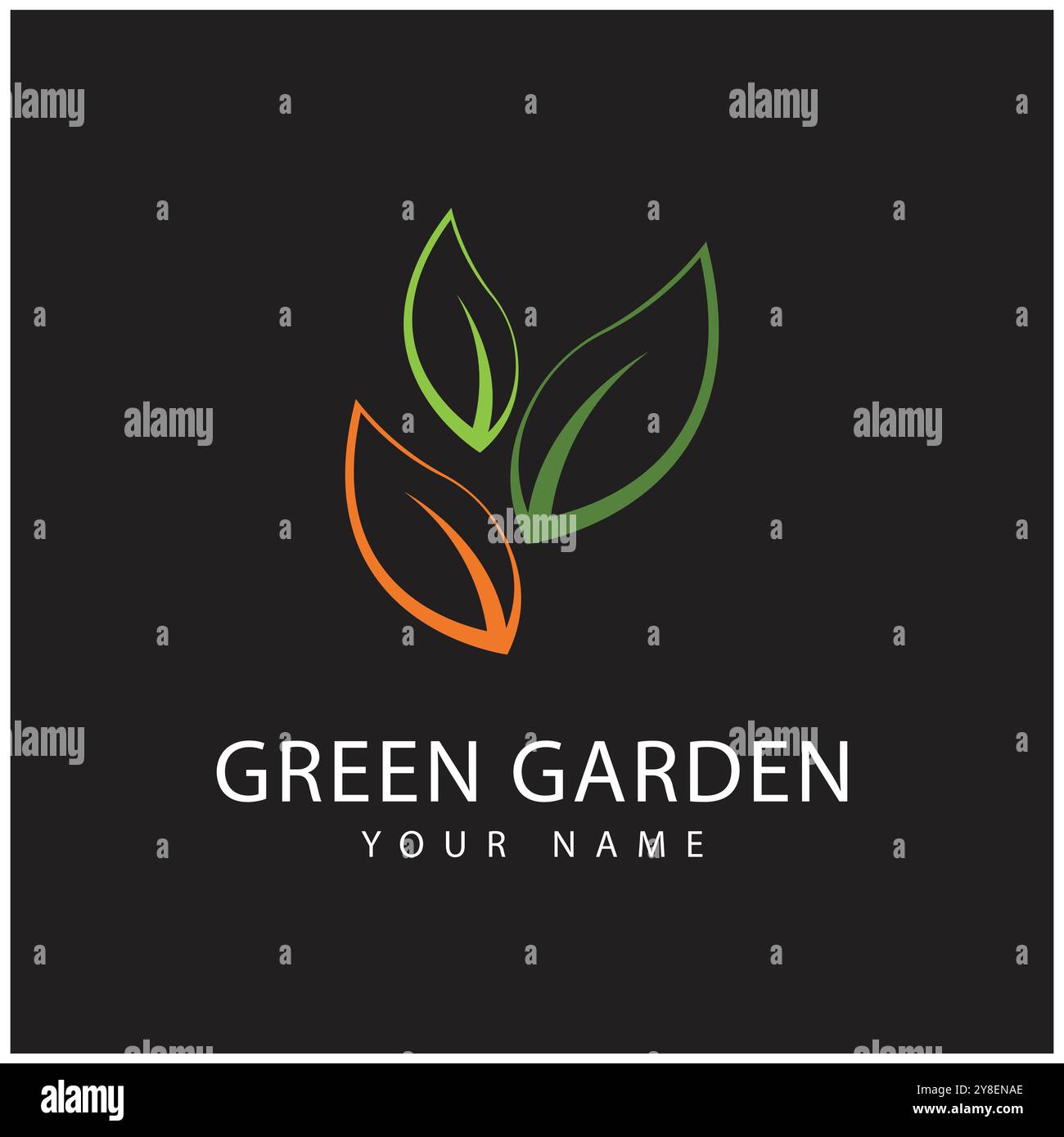 green garden logo vector and symbol Stock Vector Image & Art - Alamy