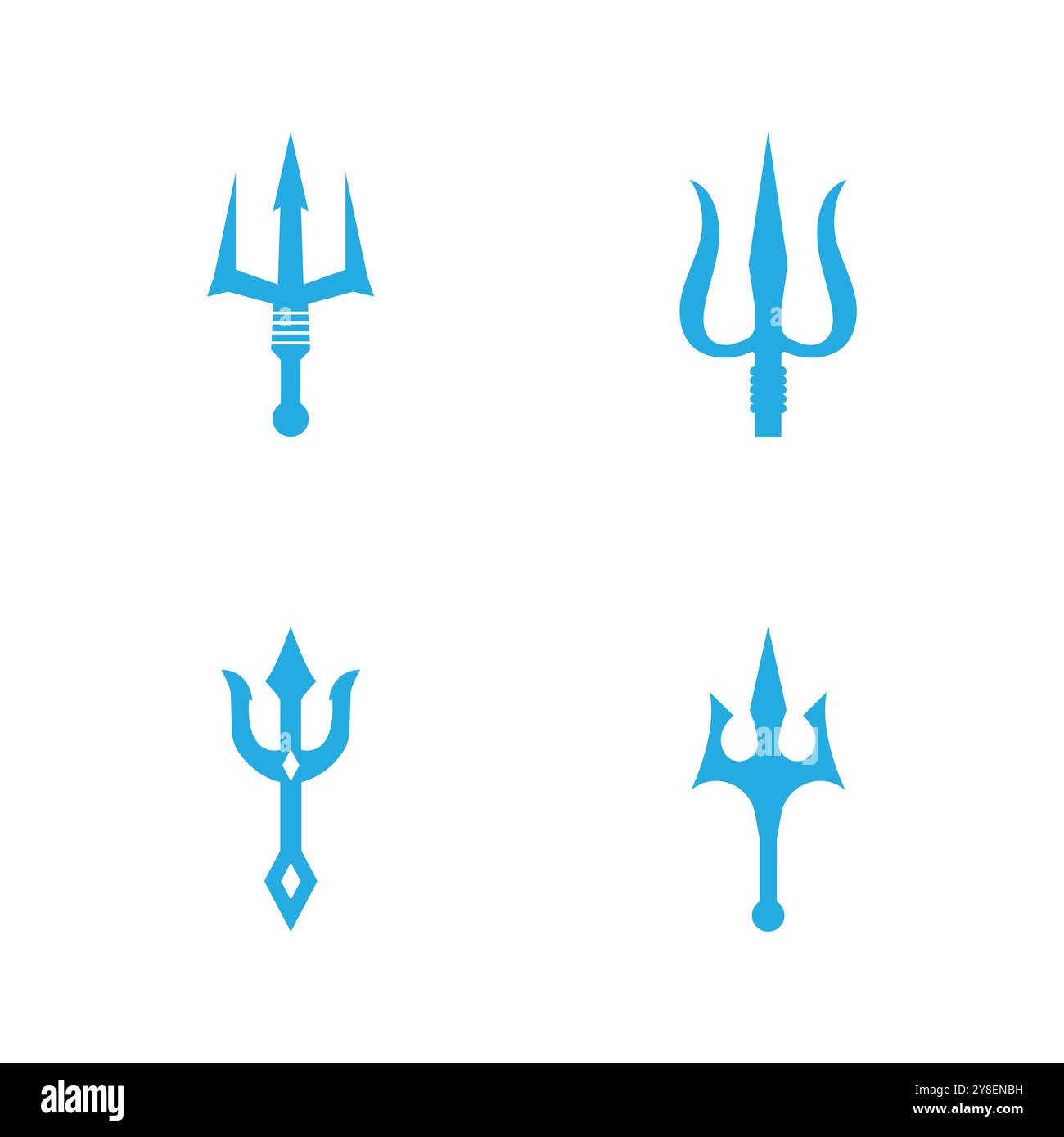 Trident logo vector template symbol element design Stock Vector Image ...