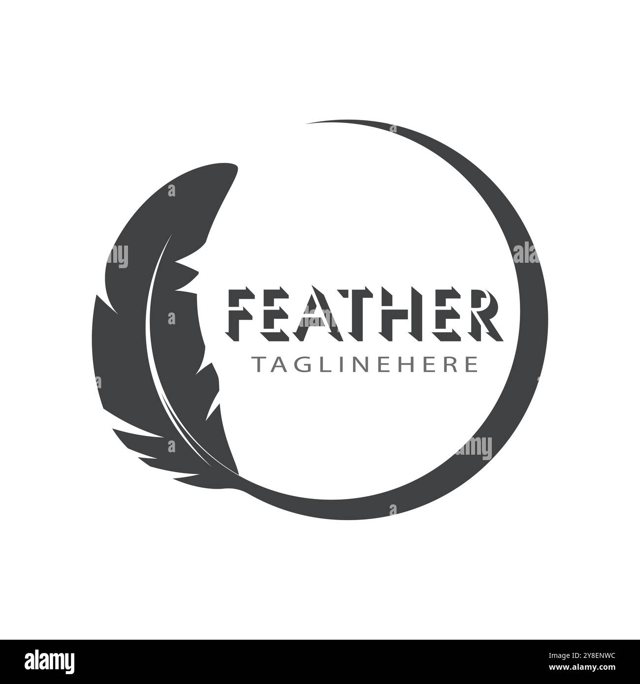 feather logo vector template and symbol design Stock Vector Image & Art ...