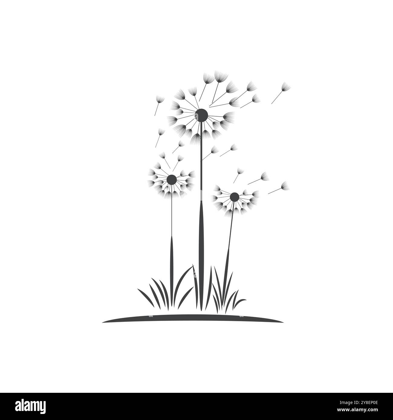 dandelion logo vector symbol design Stock Vector Image & Art - Alamy