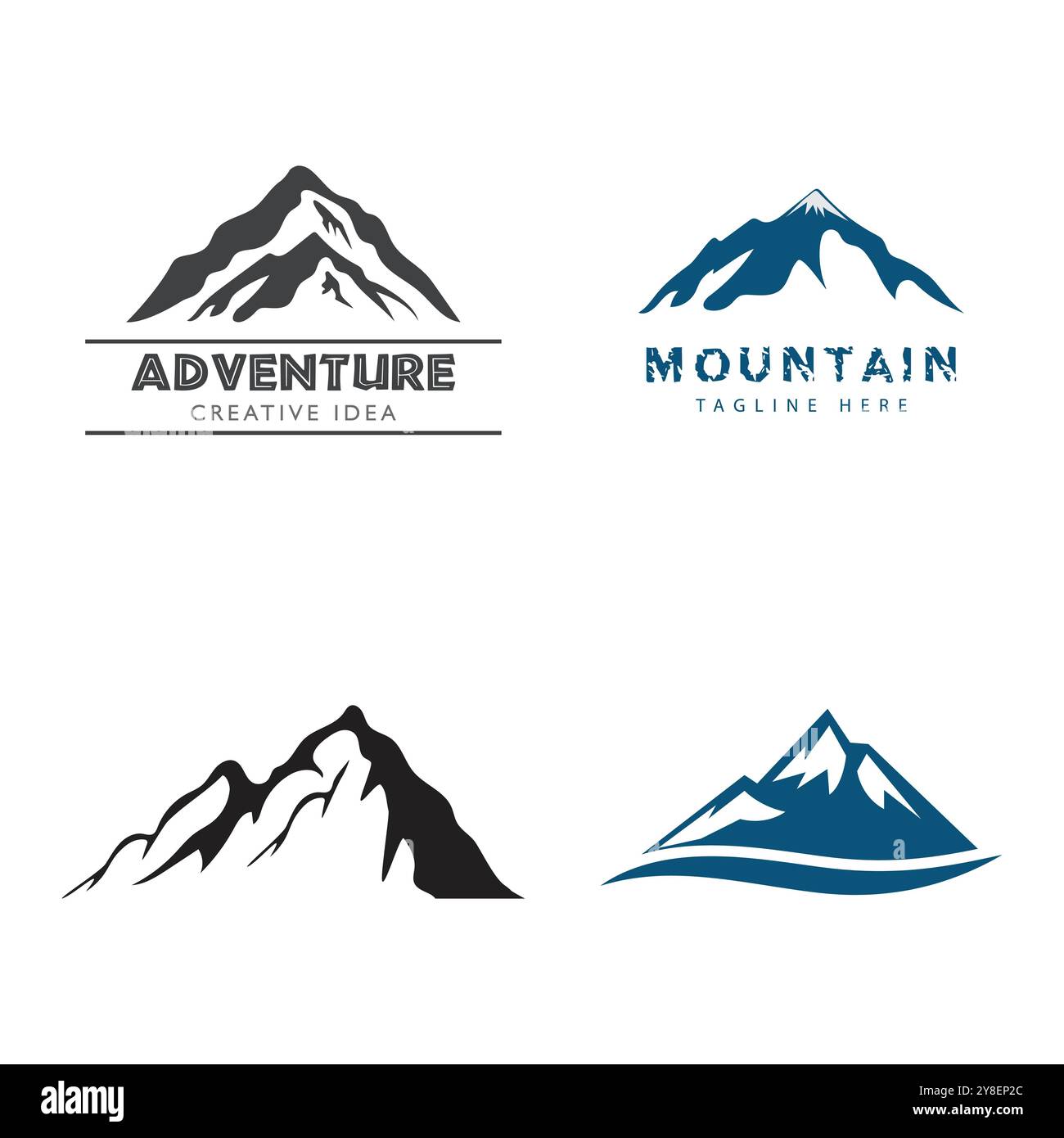 Mountain illustration logo vector and symbol design Stock Vector Image ...
