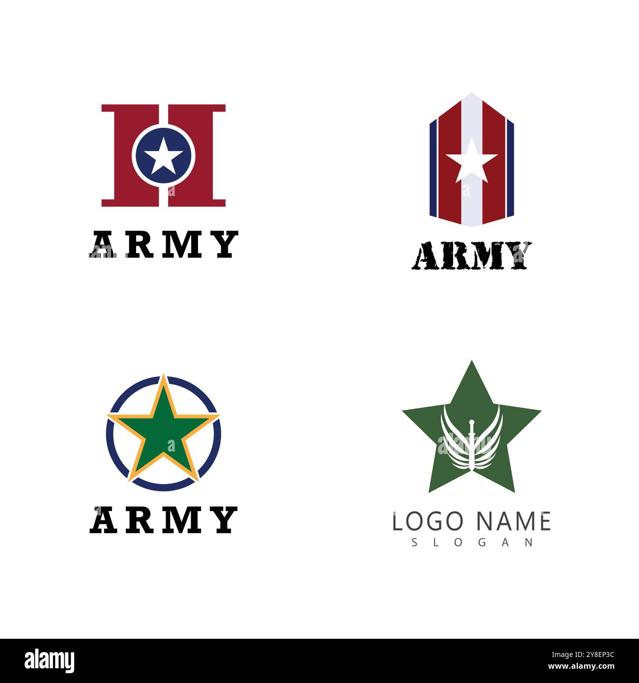 Army logo vector military template symbol design Stock Vector Image ...