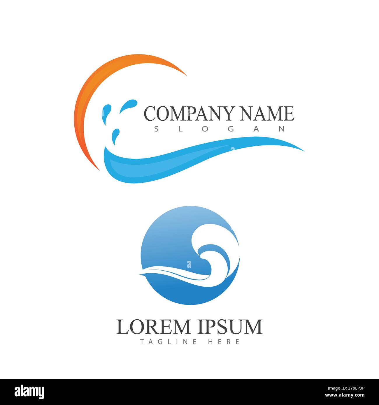 Water wave Logo vector and symbol Template Stock Vector Image & Art - Alamy