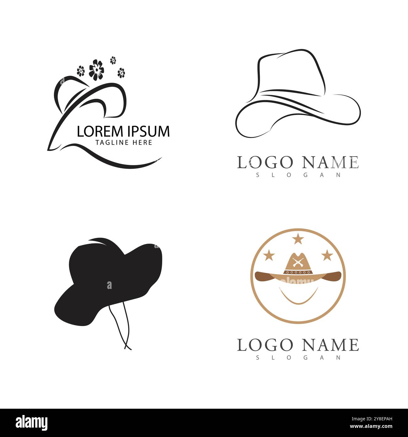 Cowboy logo vector template design Stock Vector Image & Art - Alamy