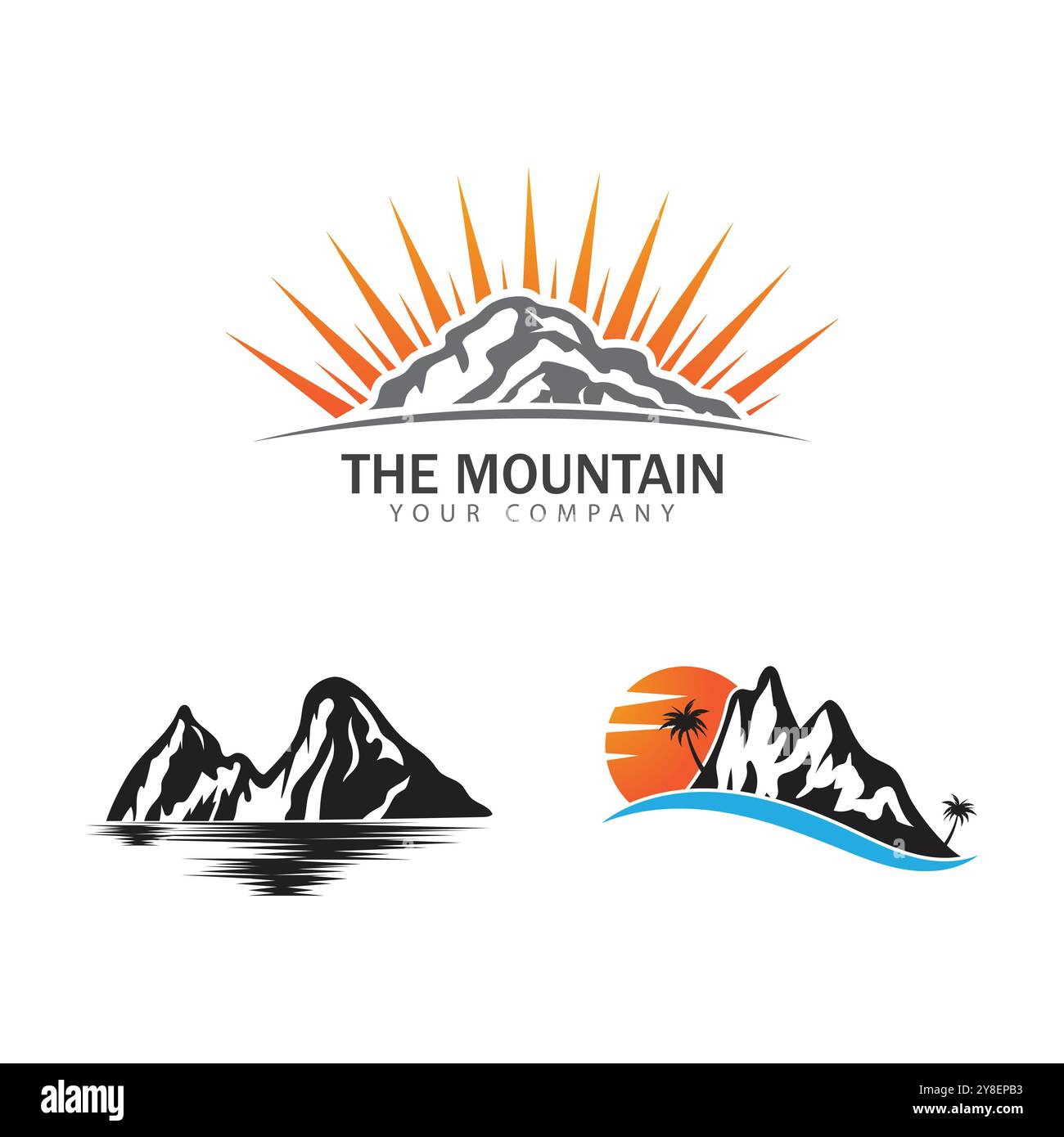 Mountain illustration logo vector and symbol design Stock Vector Image ...