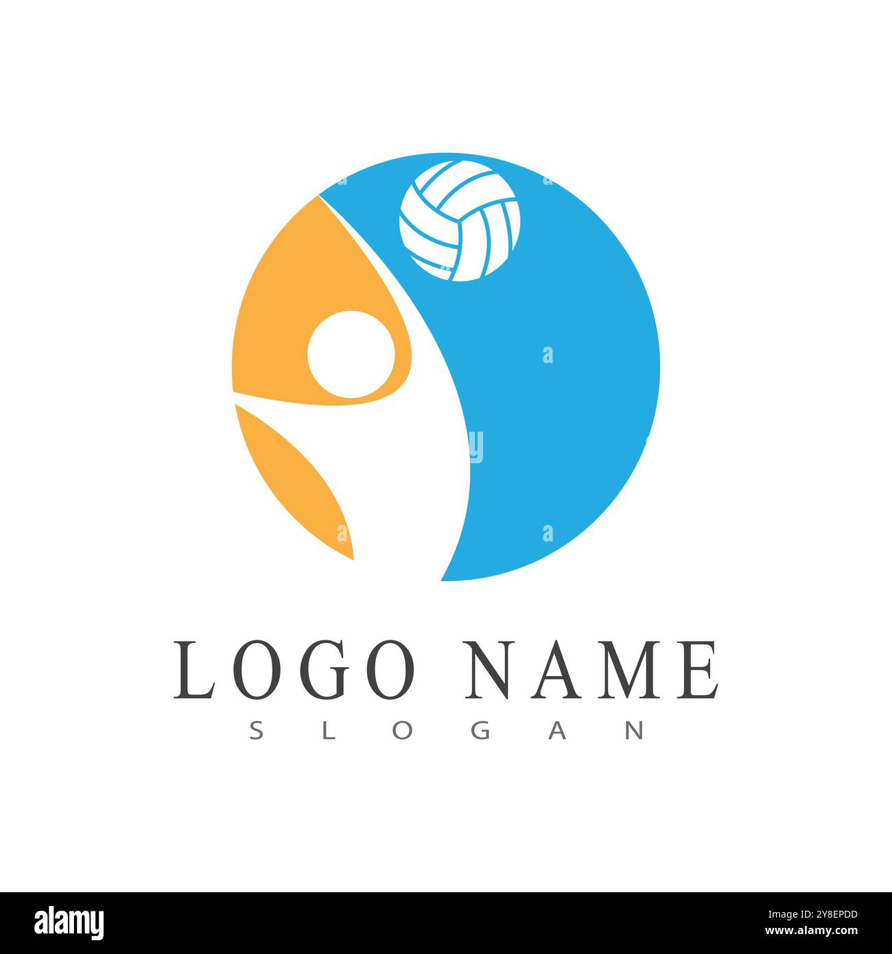 Volley ball logo vector and symbol design template Stock Vector Image ...