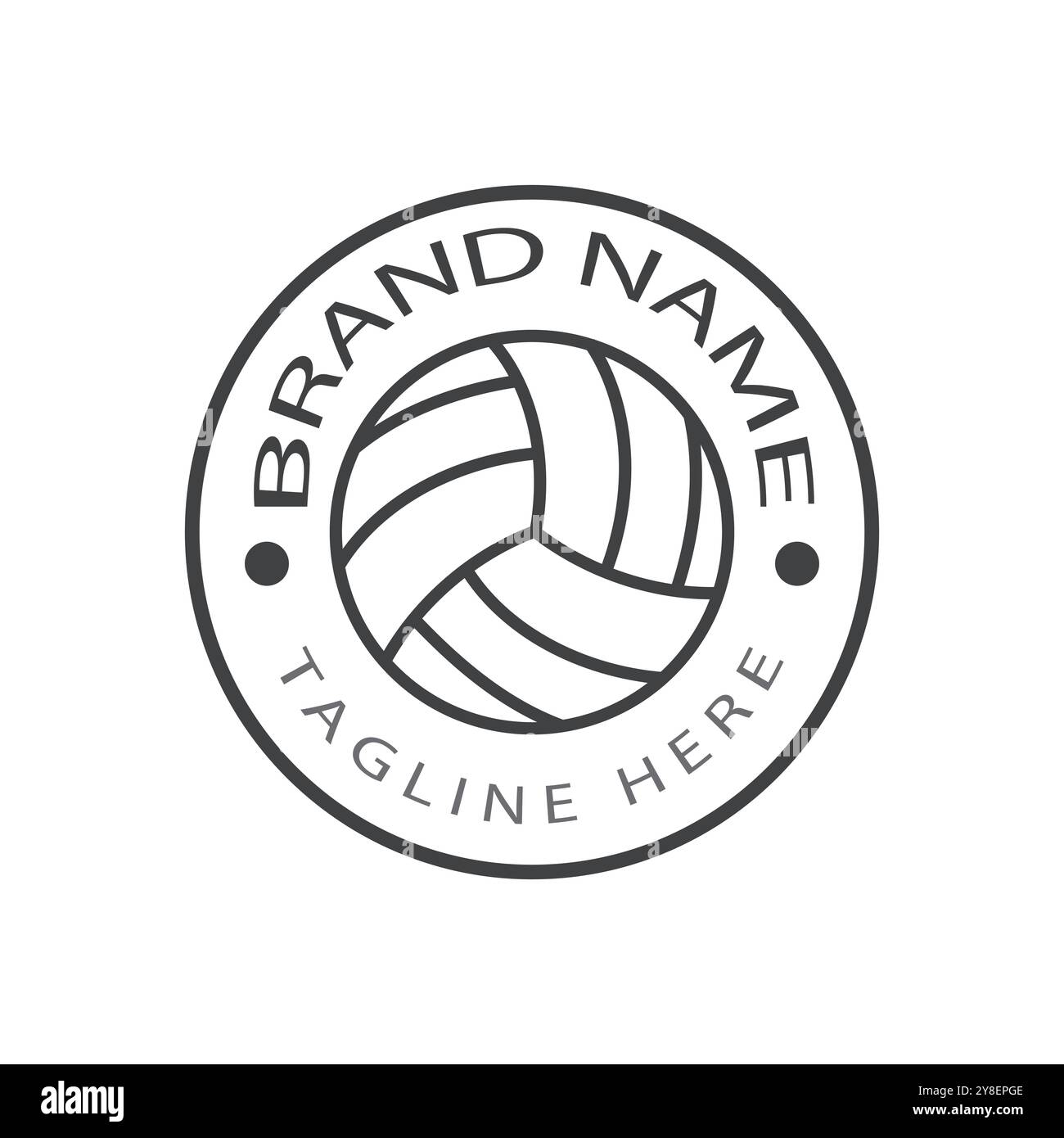 Volley ball logo vector and symbol design template Stock Vector Image ...