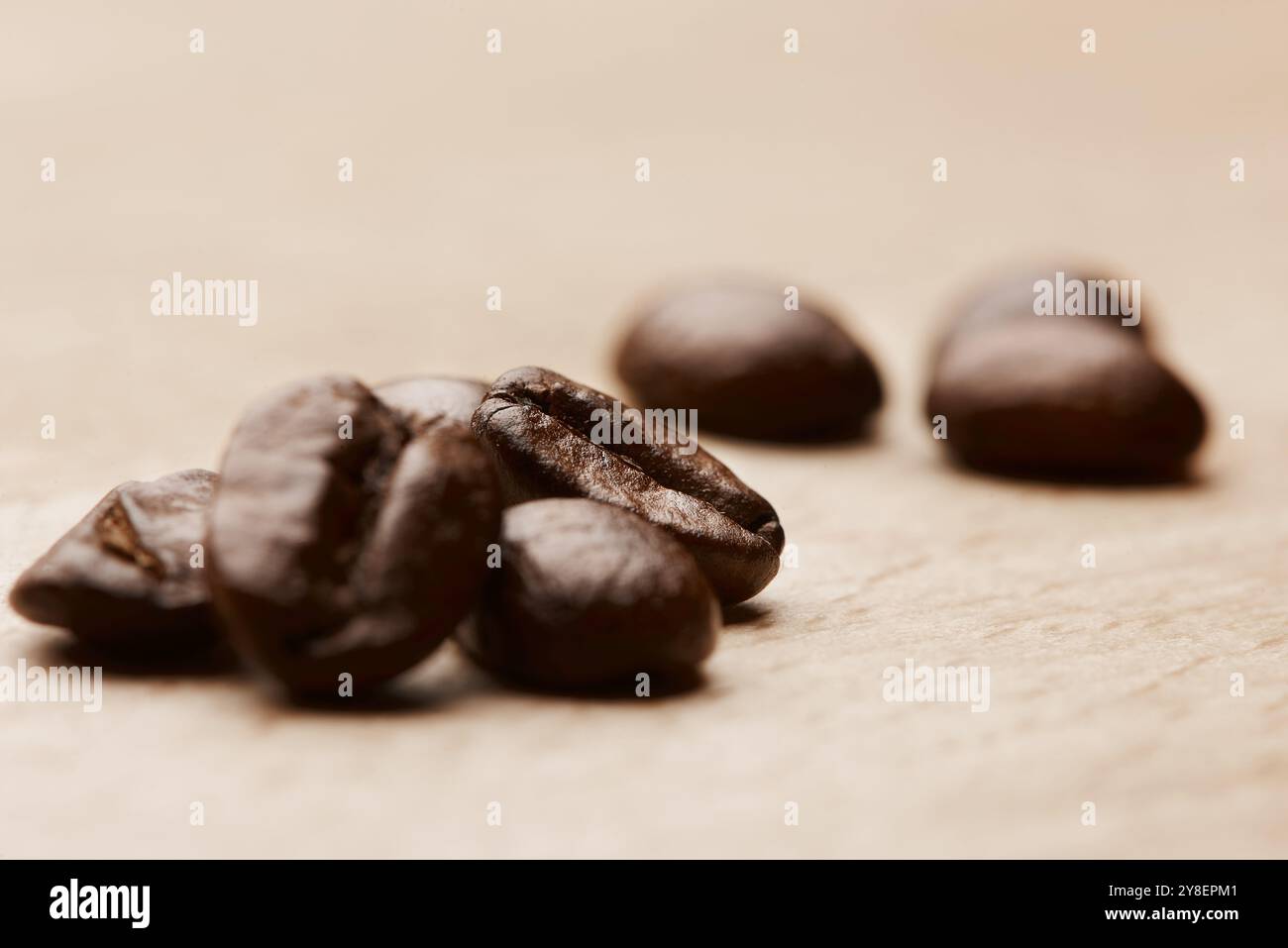Coffee beans, closeup and production for roast, process and ingredients ...