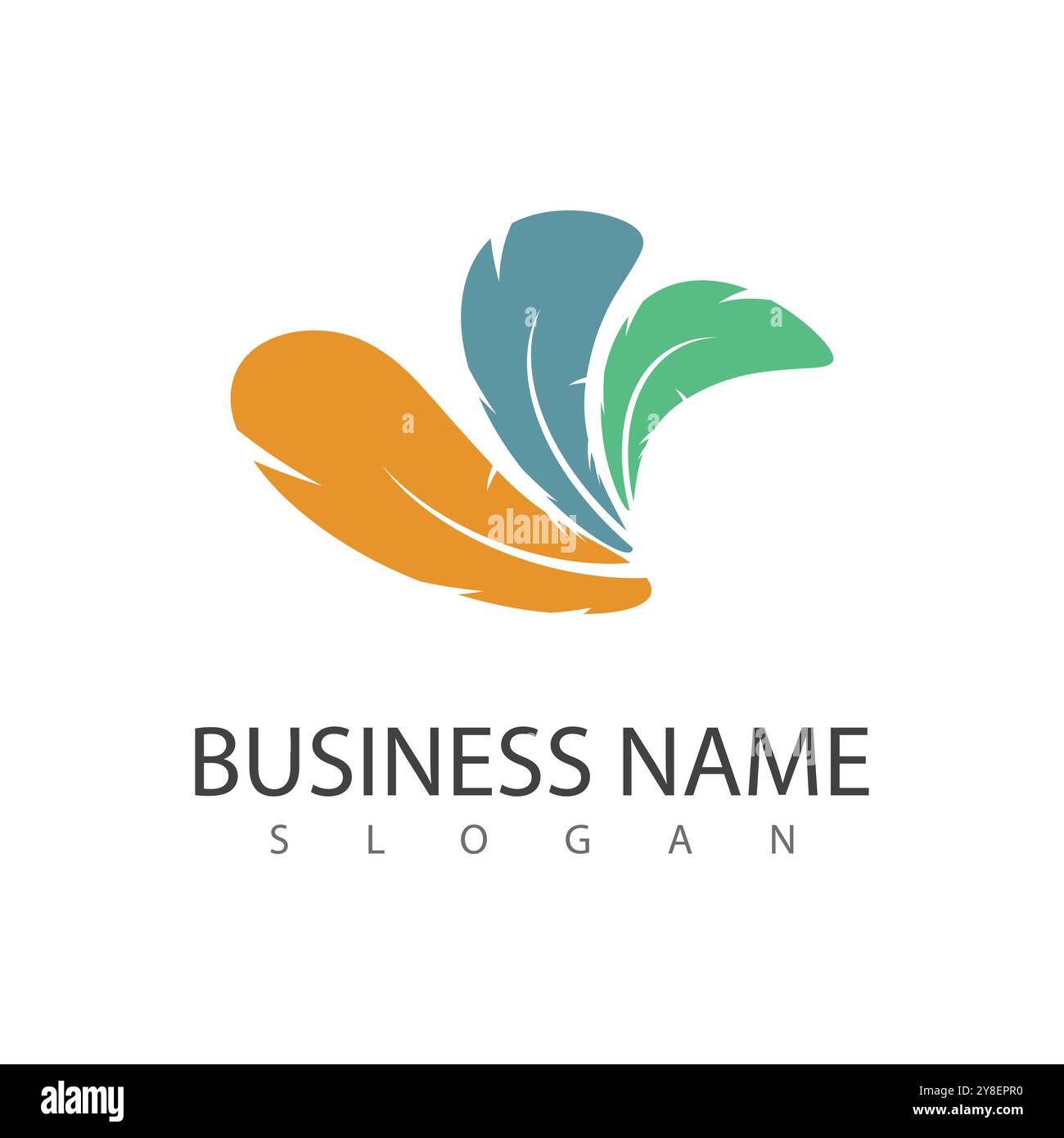 feather logo vector template and symbol design Stock Vector Image & Art ...