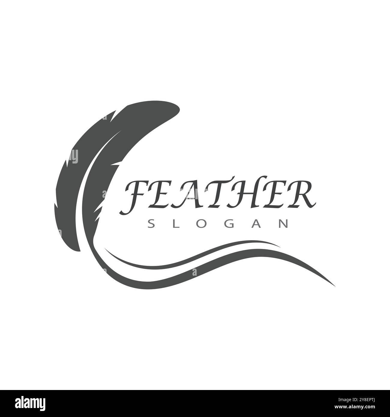 feather logo vector template and symbol design Stock Vector Image & Art ...