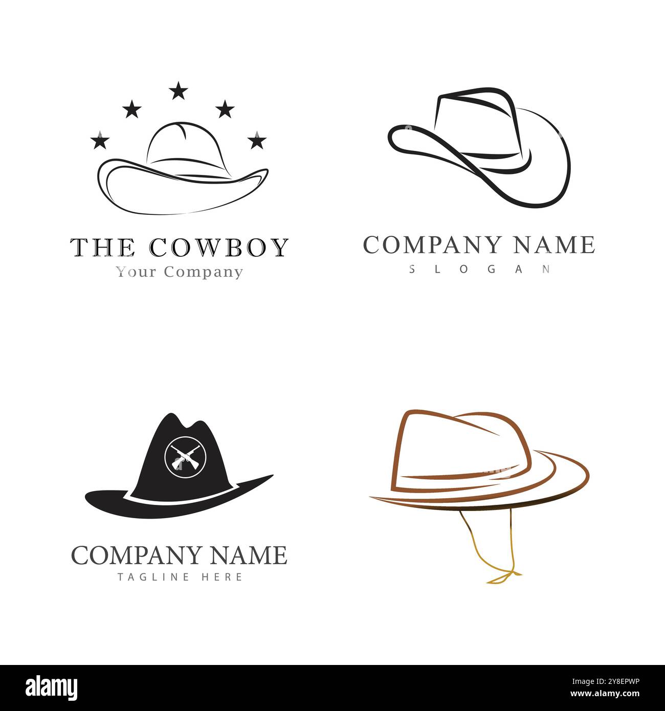 Cowboy logo vector template design Stock Vector Image & Art - Alamy