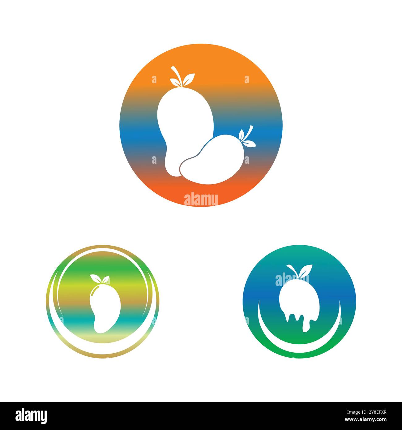 Mango logo flat and symbol design vector template Stock Vector Image ...