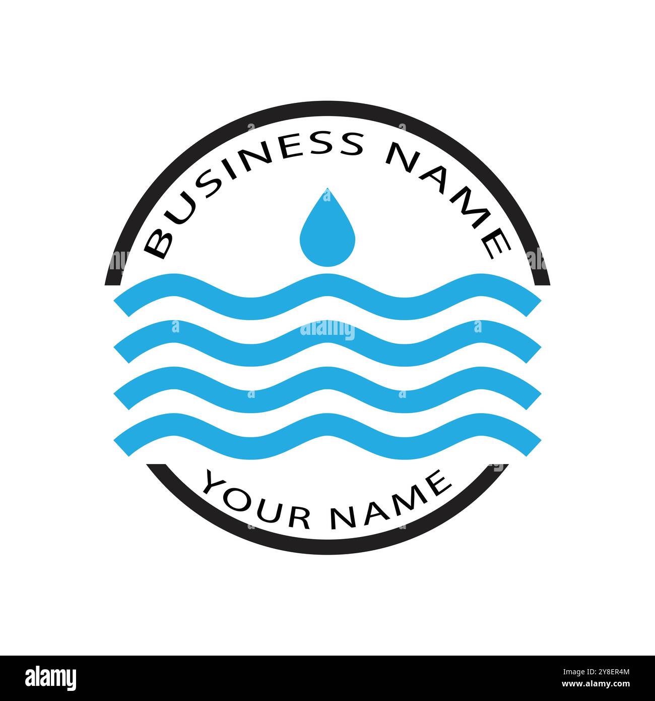 Water wave Logo vector and symbol Template Stock Vector Image & Art - Alamy