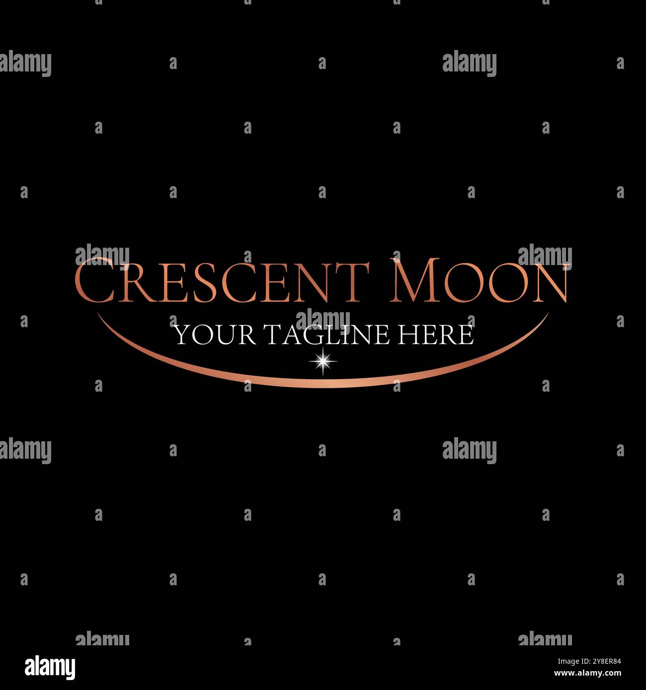 Logo design graphic concept creative premium vector stock image graphic text word Crescent Moon ...