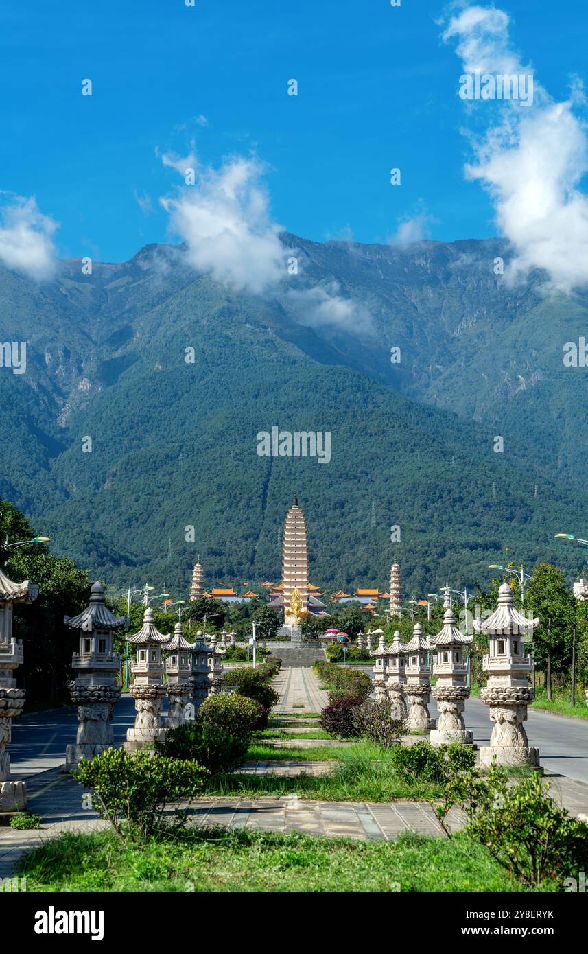 Chongsheng temple Three Pagodas in Dali city Yunnan provice, China ...