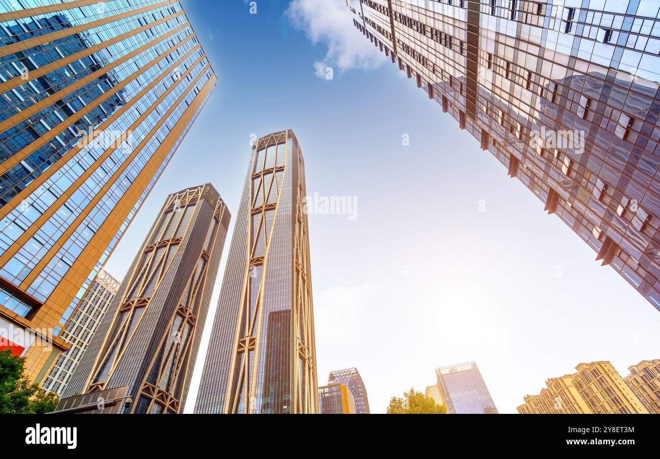 Modern sky and high reflection of changsha hi-res stock photography and ...