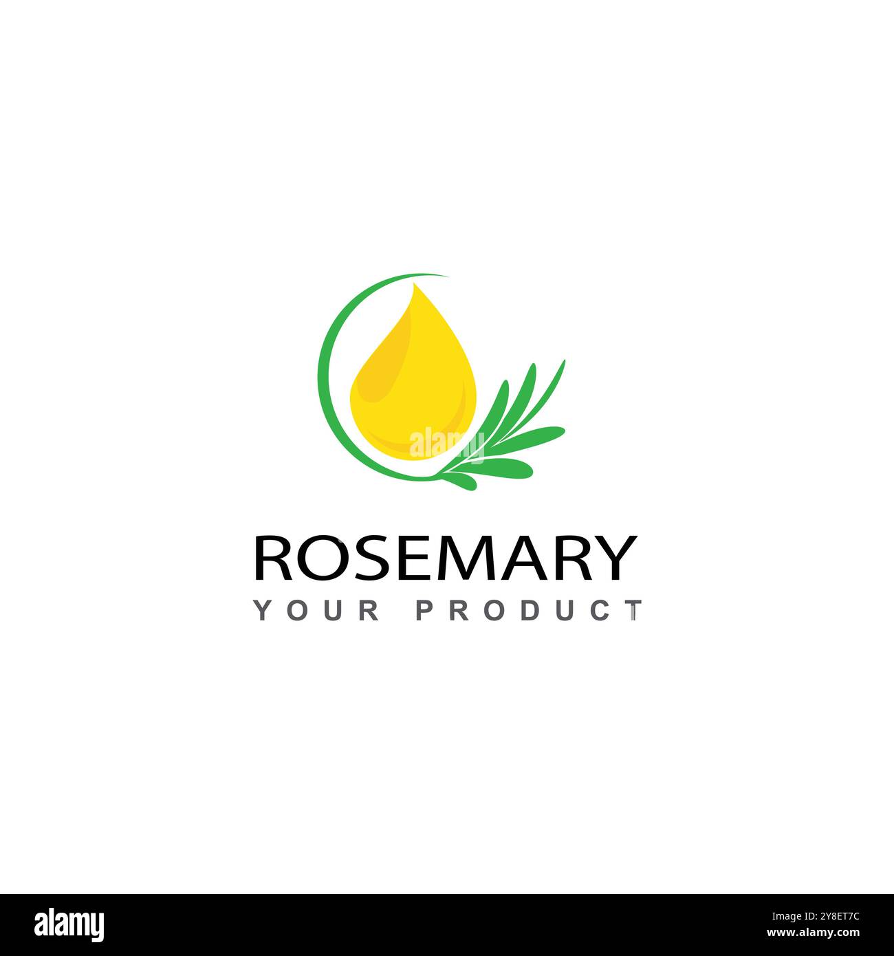 Rosemary logo vector illustration template business element and symbol ...