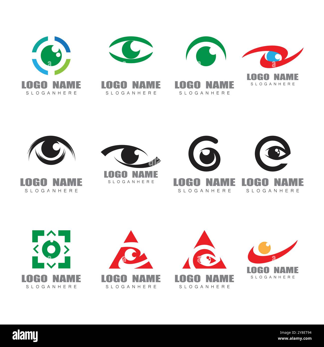 Branding Identity Corporate Eye Care vector logo design Stock Vector ...