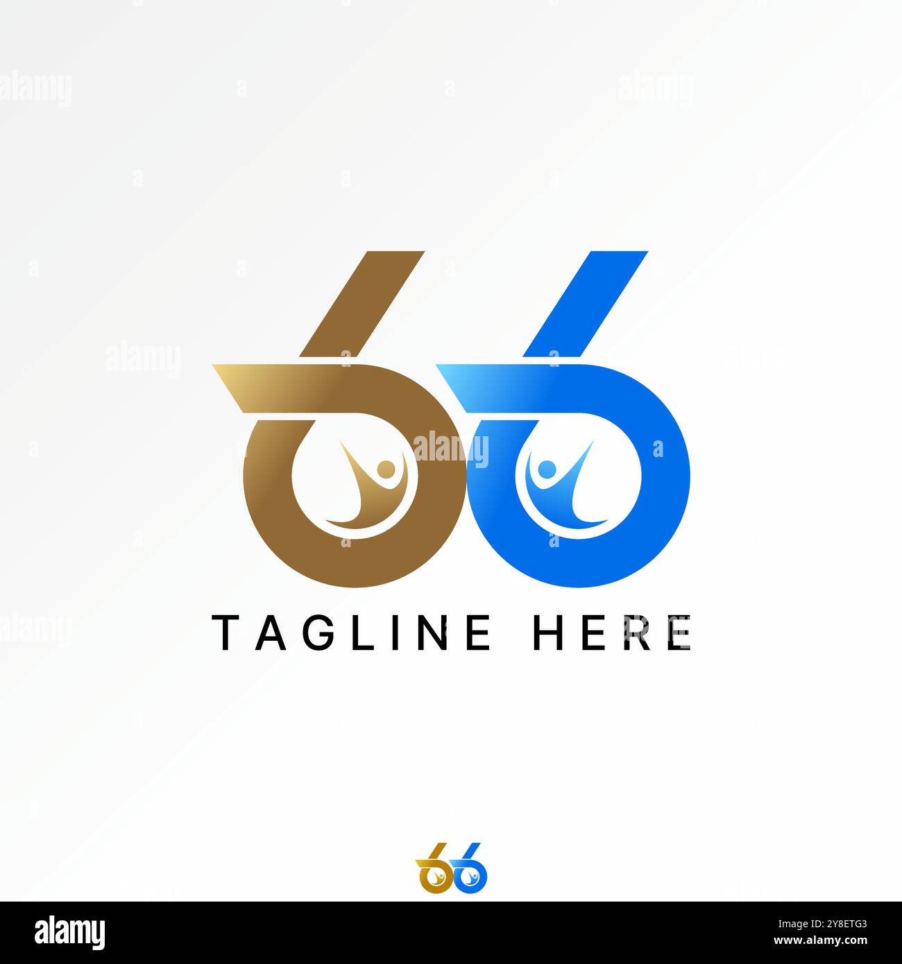 Logo design graphic concept creative premium vector stock letter number ...