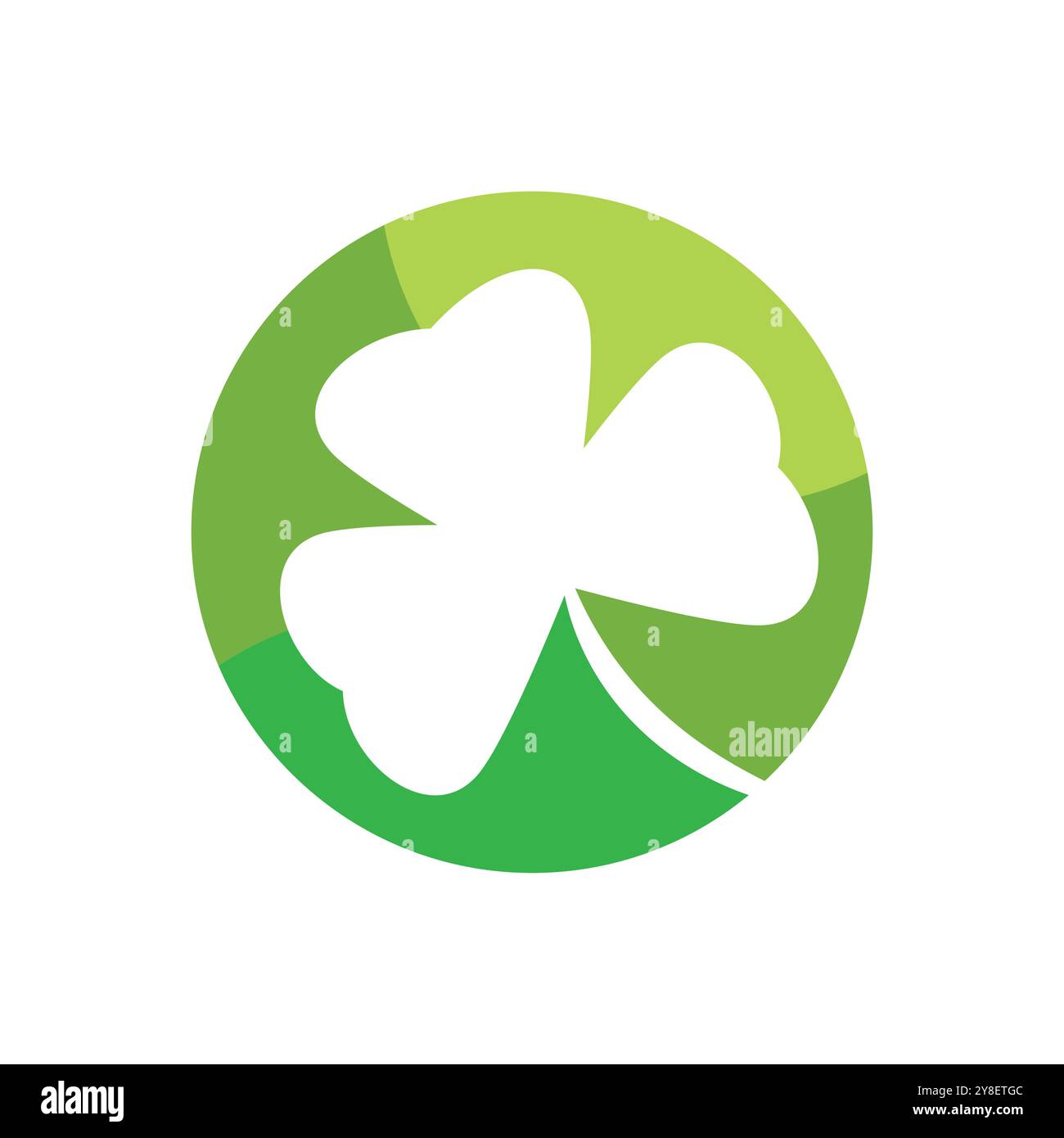 Clover leaf logo illustration vector flat design Stock Vector Image ...
