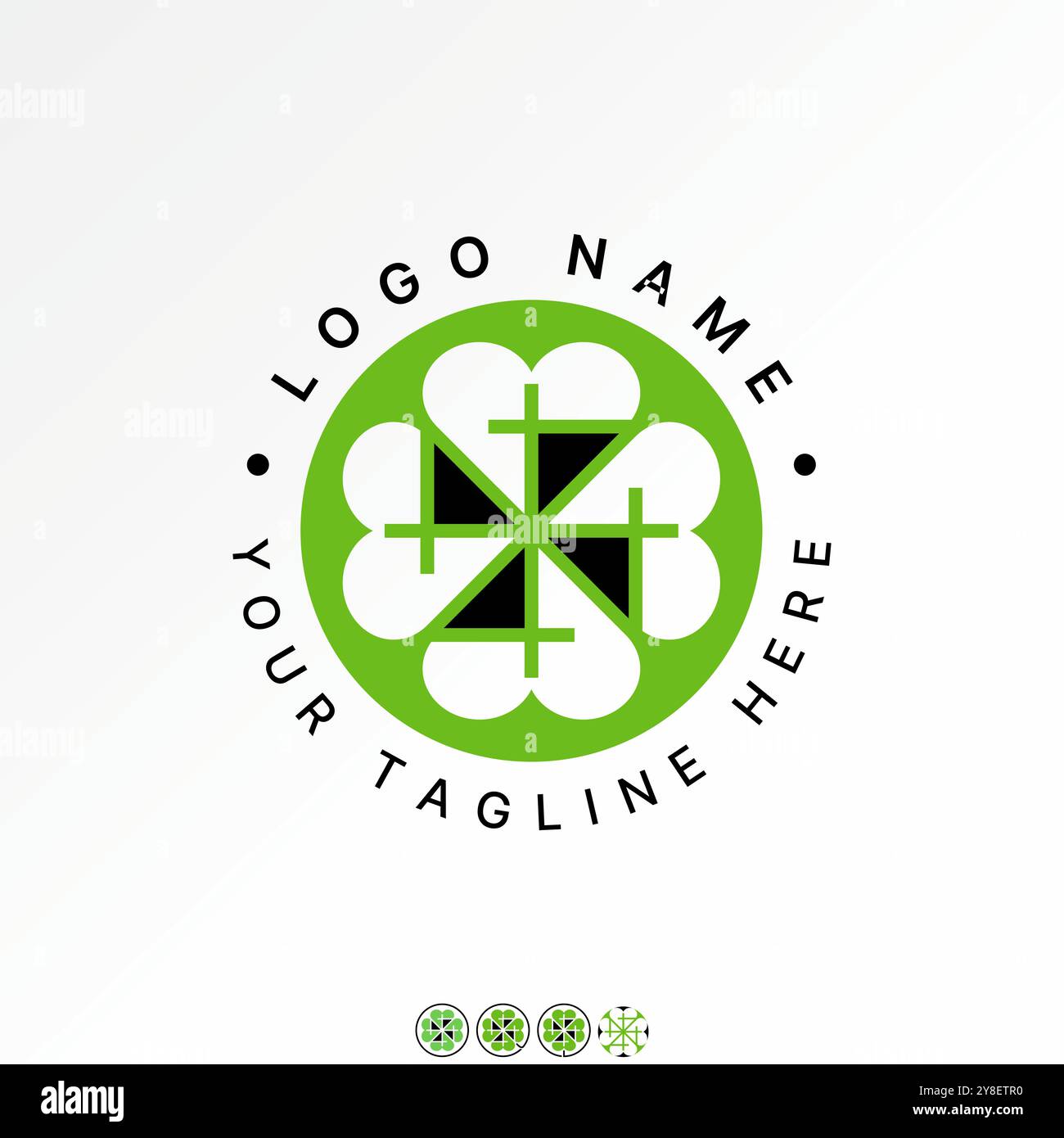 Logo design graphic concept creative premium vector stock image graphic love symbol number 4 ...