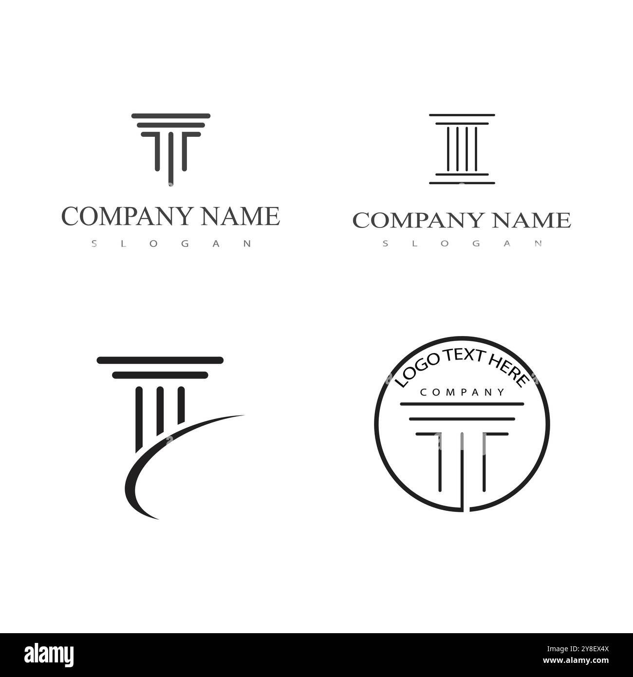 Column Logo vector symbol Template Stock Vector Image & Art - Alamy