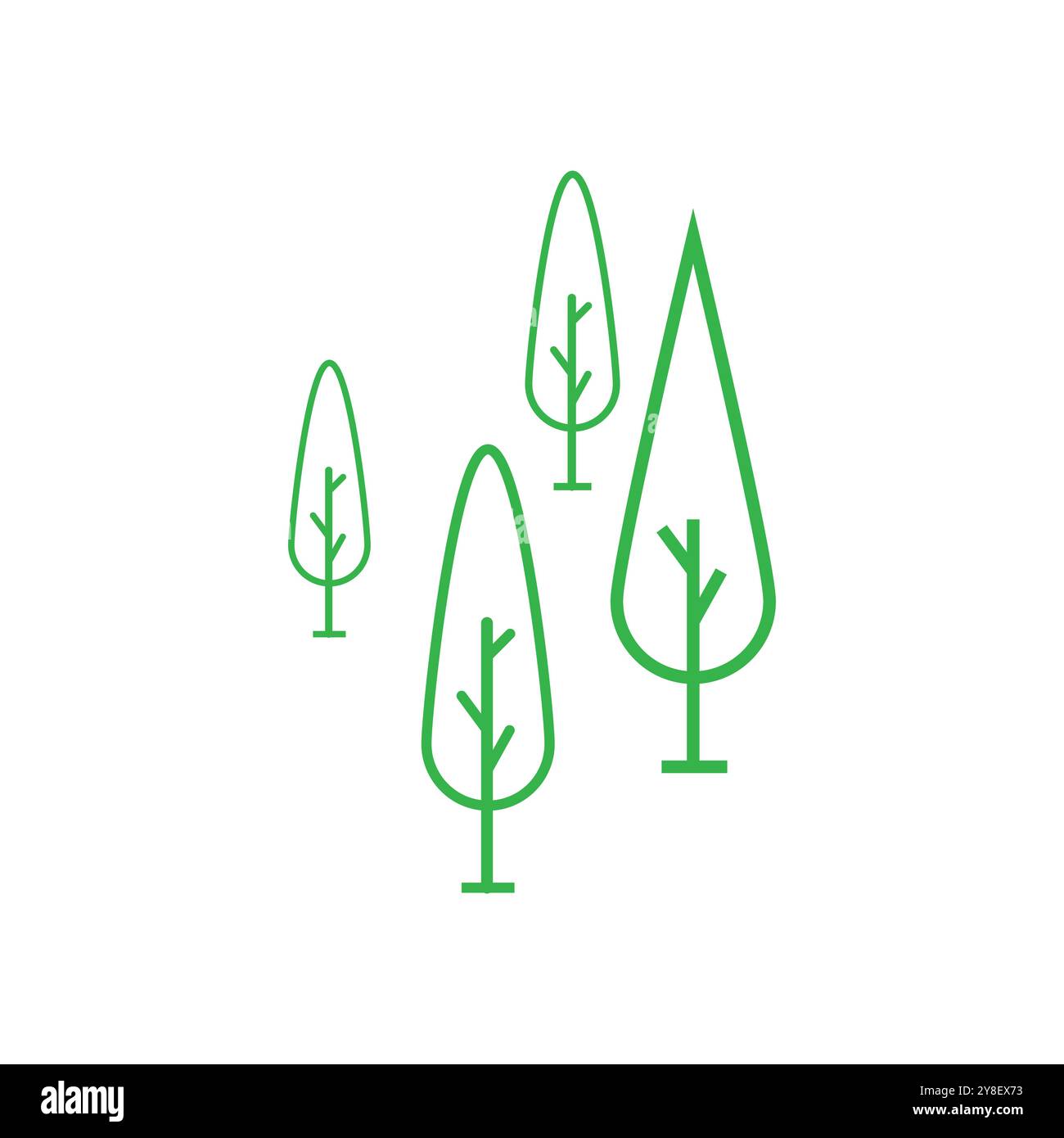 Tree Line Logo Template vector symbol nature Stock Vector Image & Art ...
