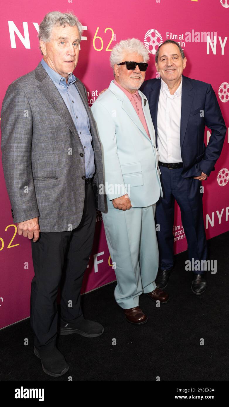 New York, NY, USA, 4 October, 2024: Tom Bernard, Pedro Almodovar and ...