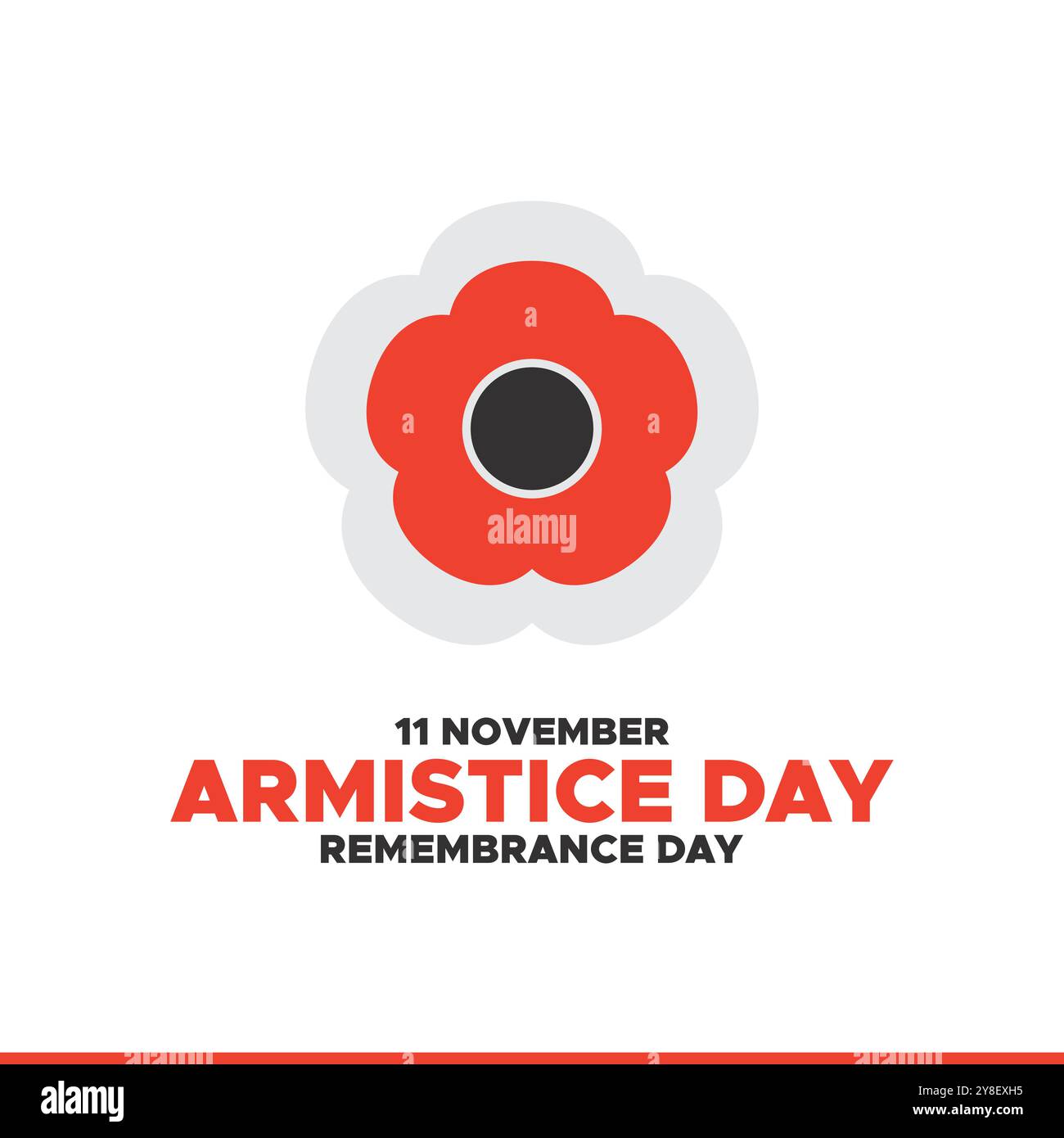 Armistice Day, Remembrance Day, 11 November, greeting card, vector ...