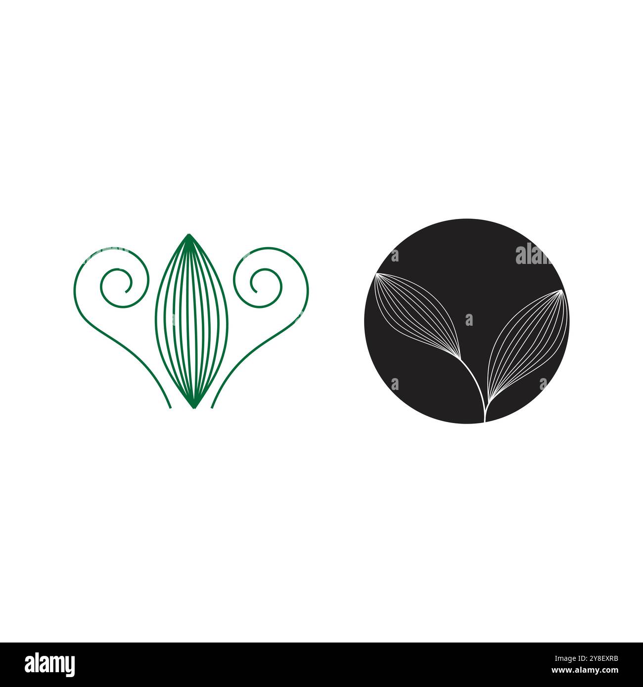 Leaf line logo vector and symbol Stock Vector Image & Art - Alamy