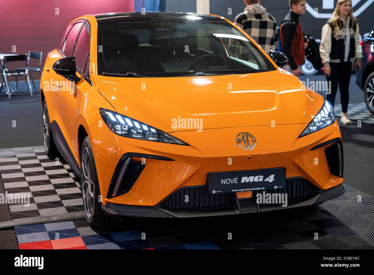 Nitra, Slovakia - October, 4, 2024 : MG4 EV orange electric hatchback ...