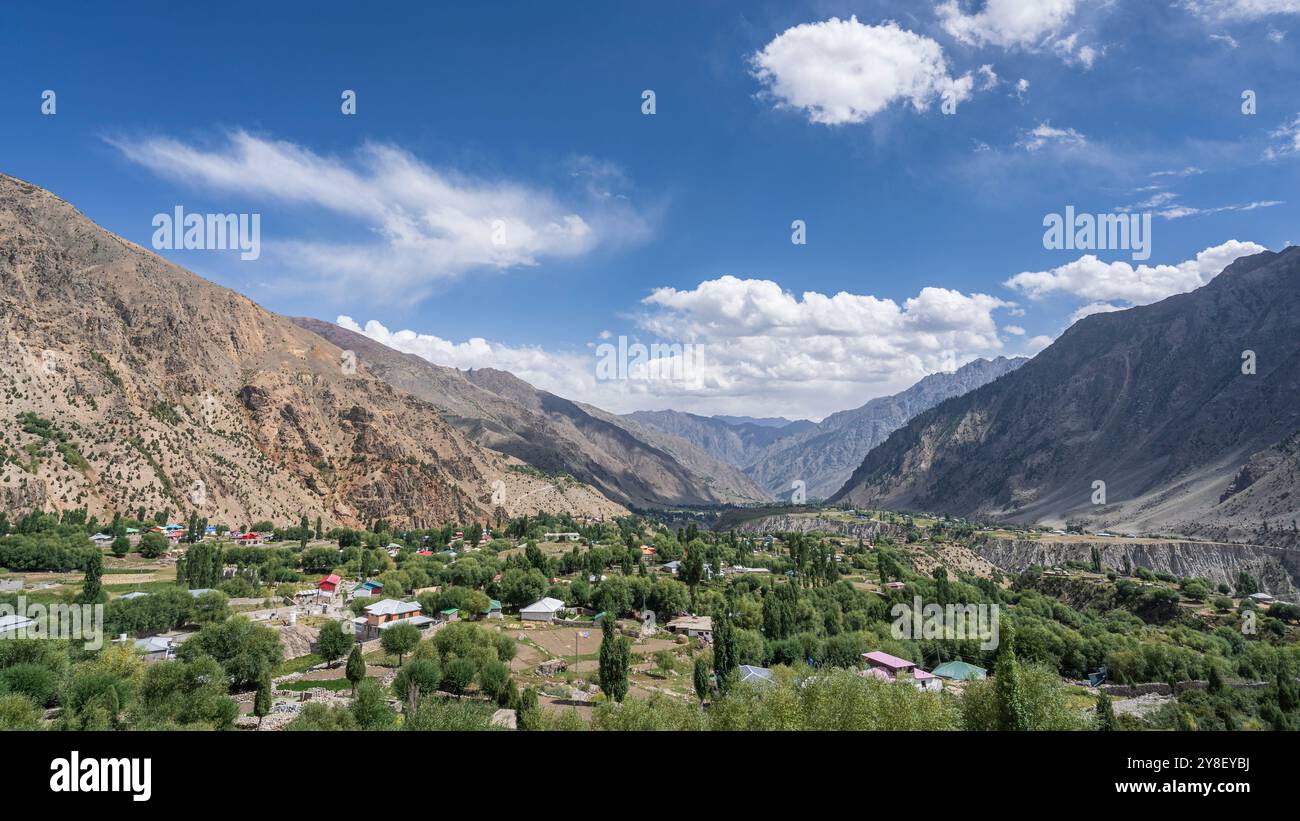 Scenic summer landscape view of Tarishing valley, Astore, Gilgit ...