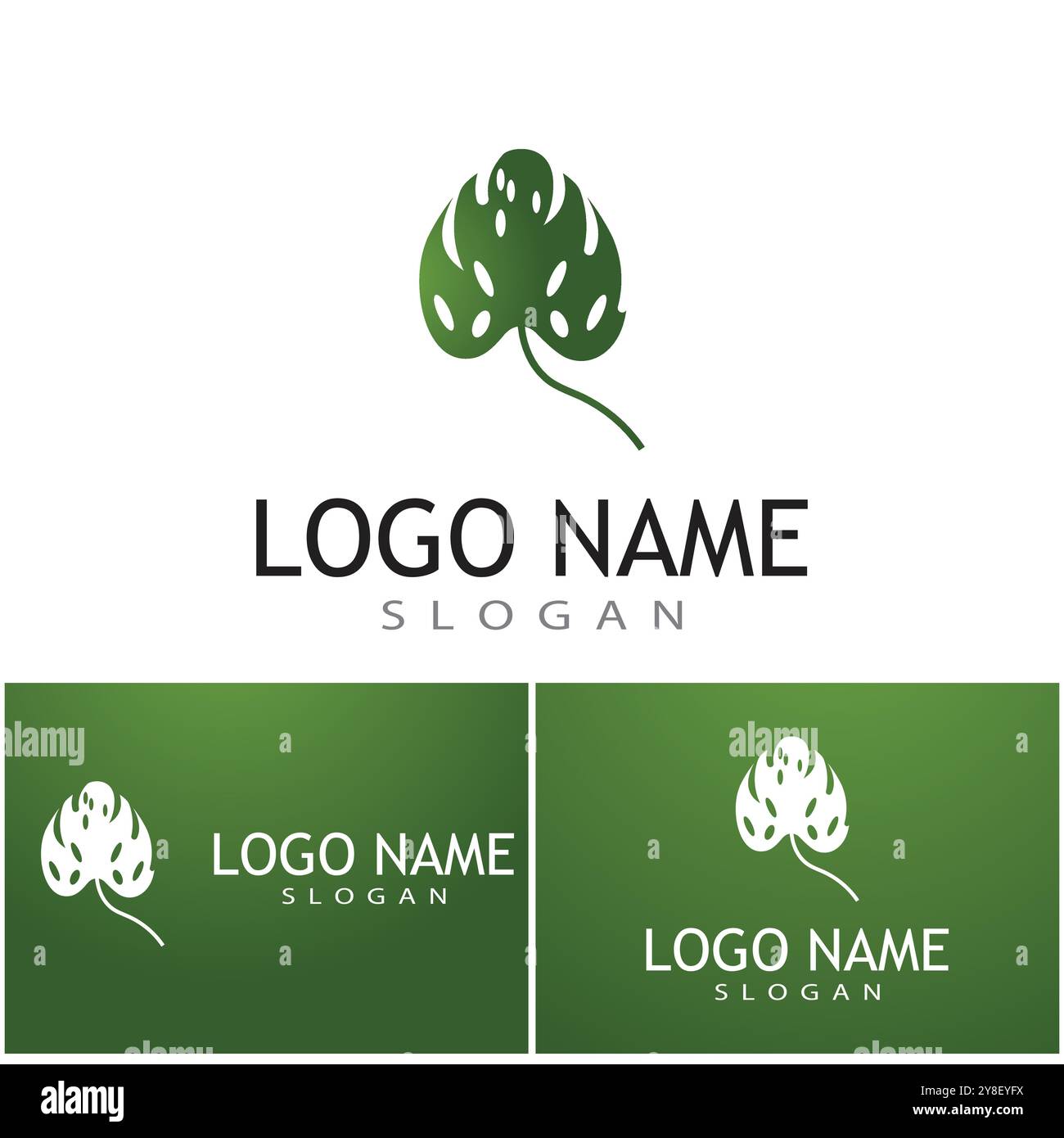 Monstera leaf logo vector design Stock Vector Image & Art - Alamy