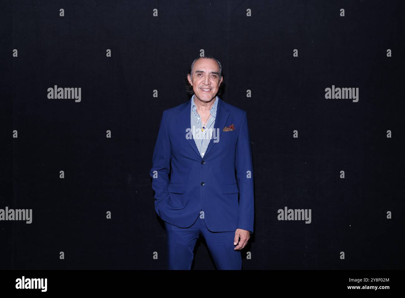 Luis Felipe Tovar poses for photos during the 'El Sotano' press conference at Teatro Fernando ...