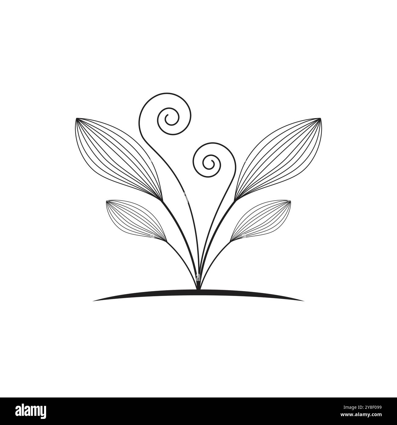 Leaf line logo vector and symbol Stock Vector Image & Art - Alamy