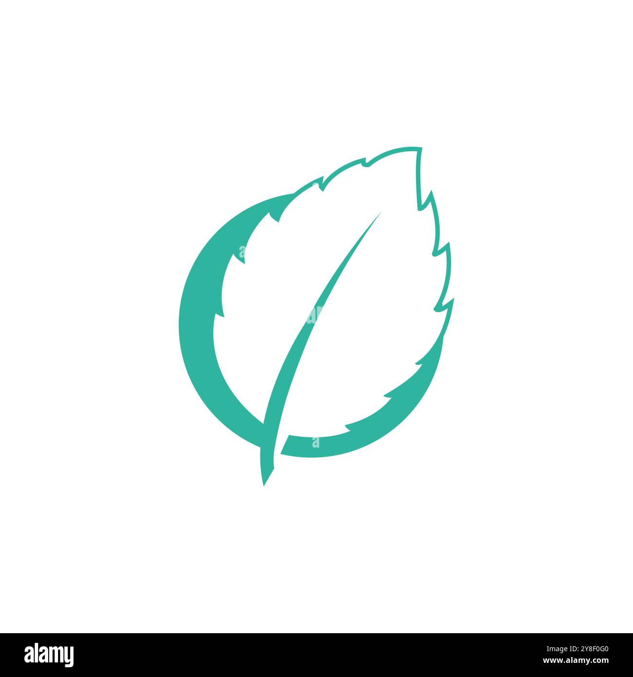 Natural leaf mint logo vector template symbol design Stock Vector Image ...