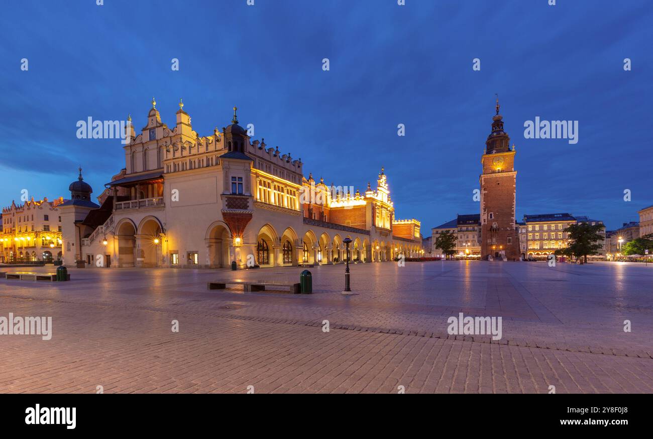 The Cloth Hall in Krakow, Poland, photographed at dawn in the Main ...