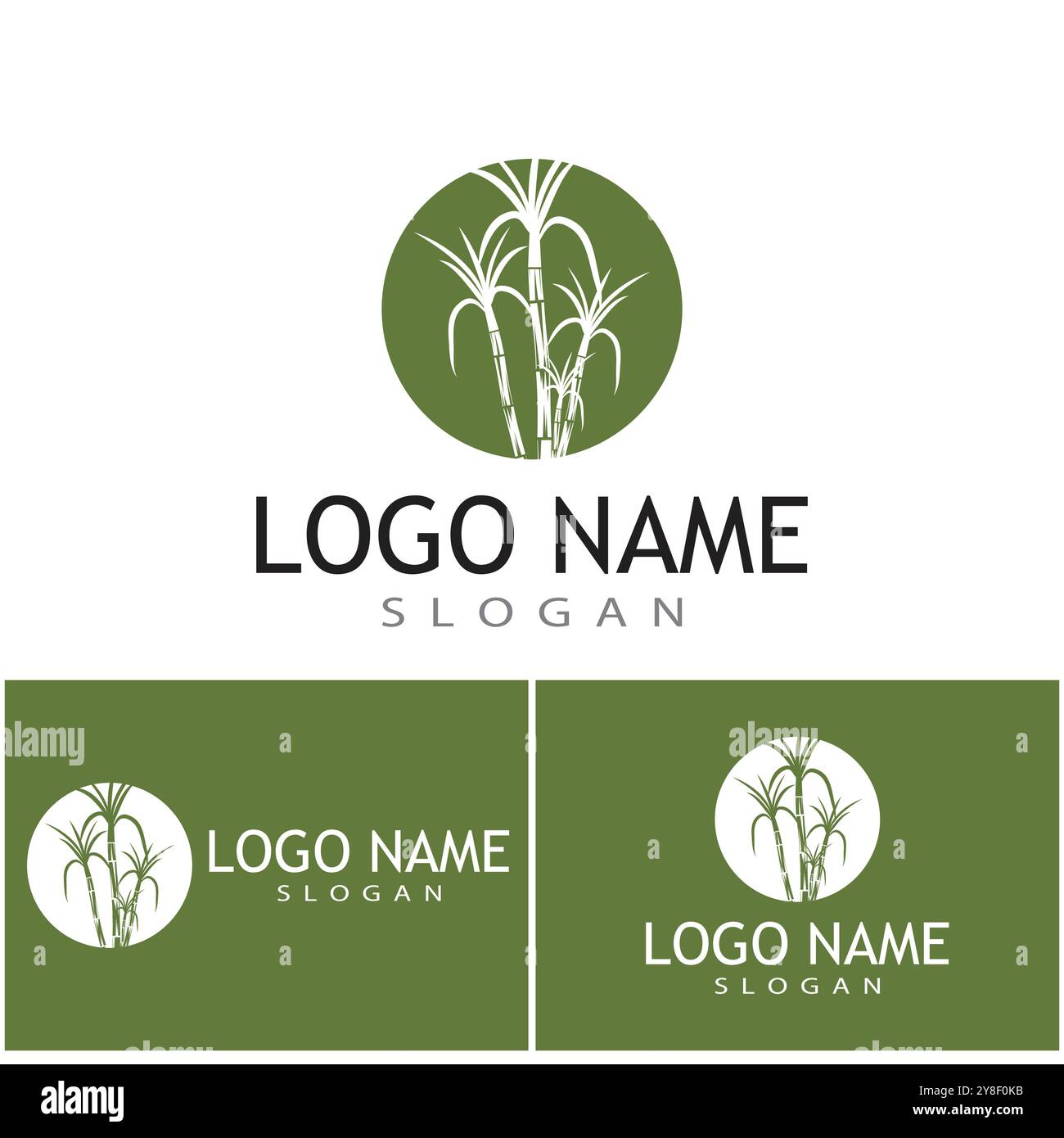 Sugar cane Logo Template vector symbol nature Stock Vector Image & Art ...