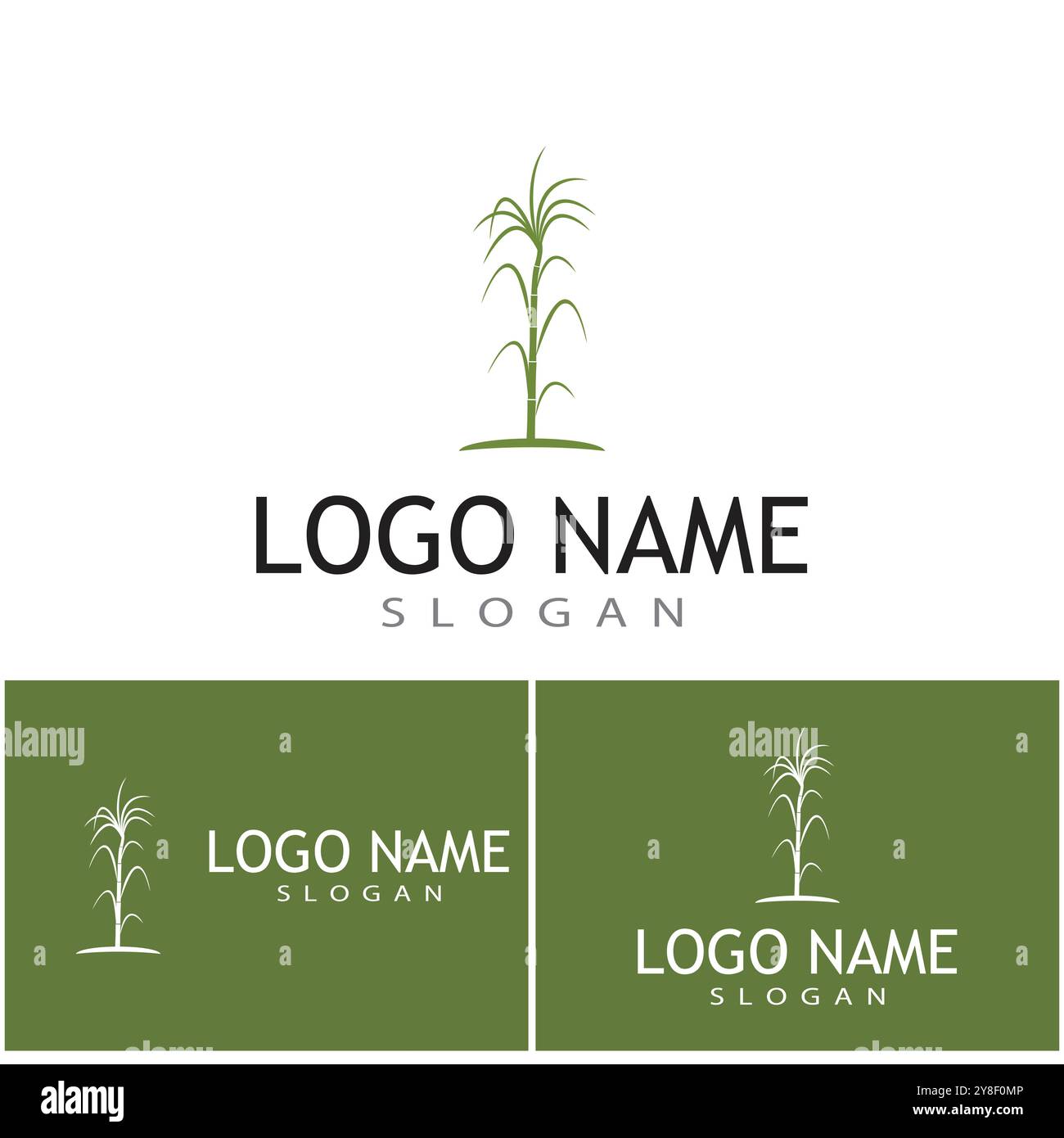 Sugar cane Logo Template vector symbol nature Stock Vector Image & Art ...