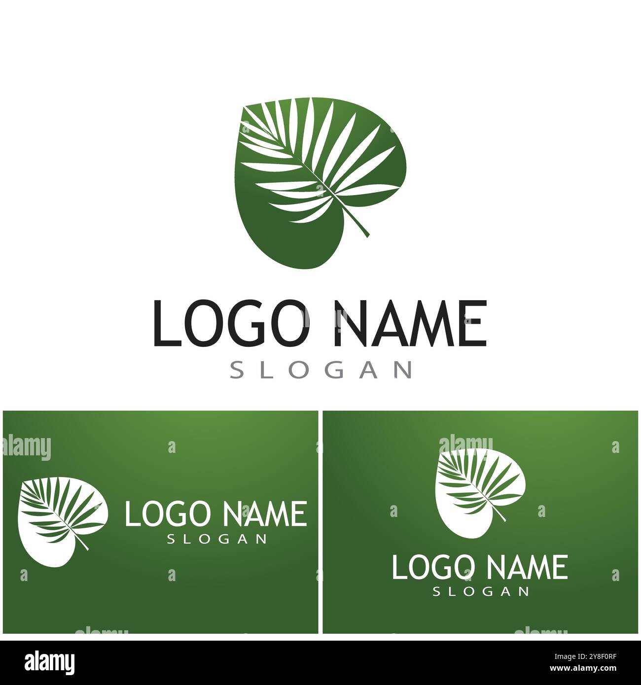 Monstera leaf logo vector design Stock Vector Image & Art - Alamy