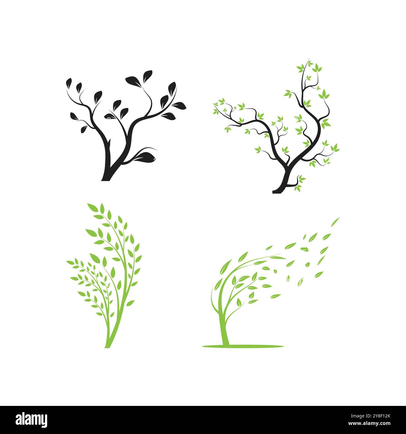 branch tree vector illustration summer clipart autumn clipart nature ...