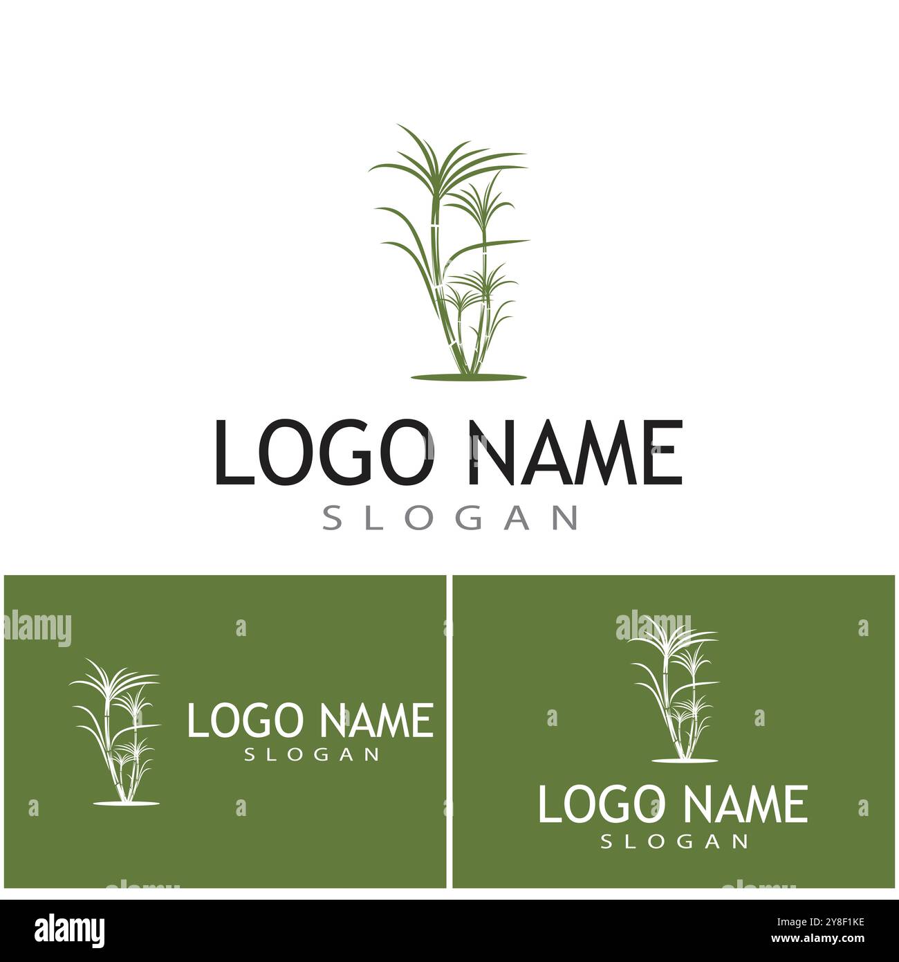 Sugar cane Logo Template vector symbol nature Stock Vector Image & Art ...