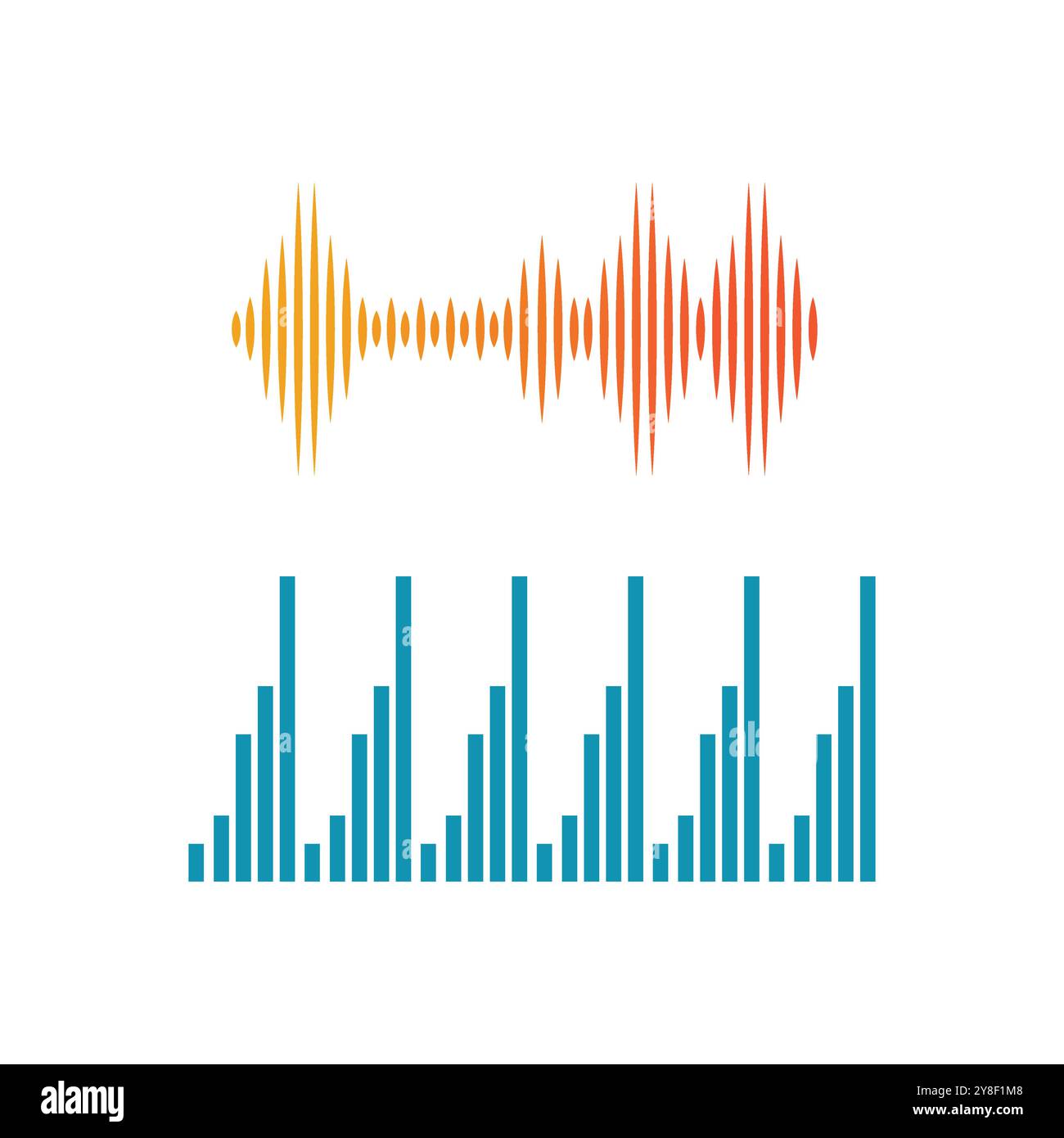 Sound waves vector illustration design template Stock Vector Image ...