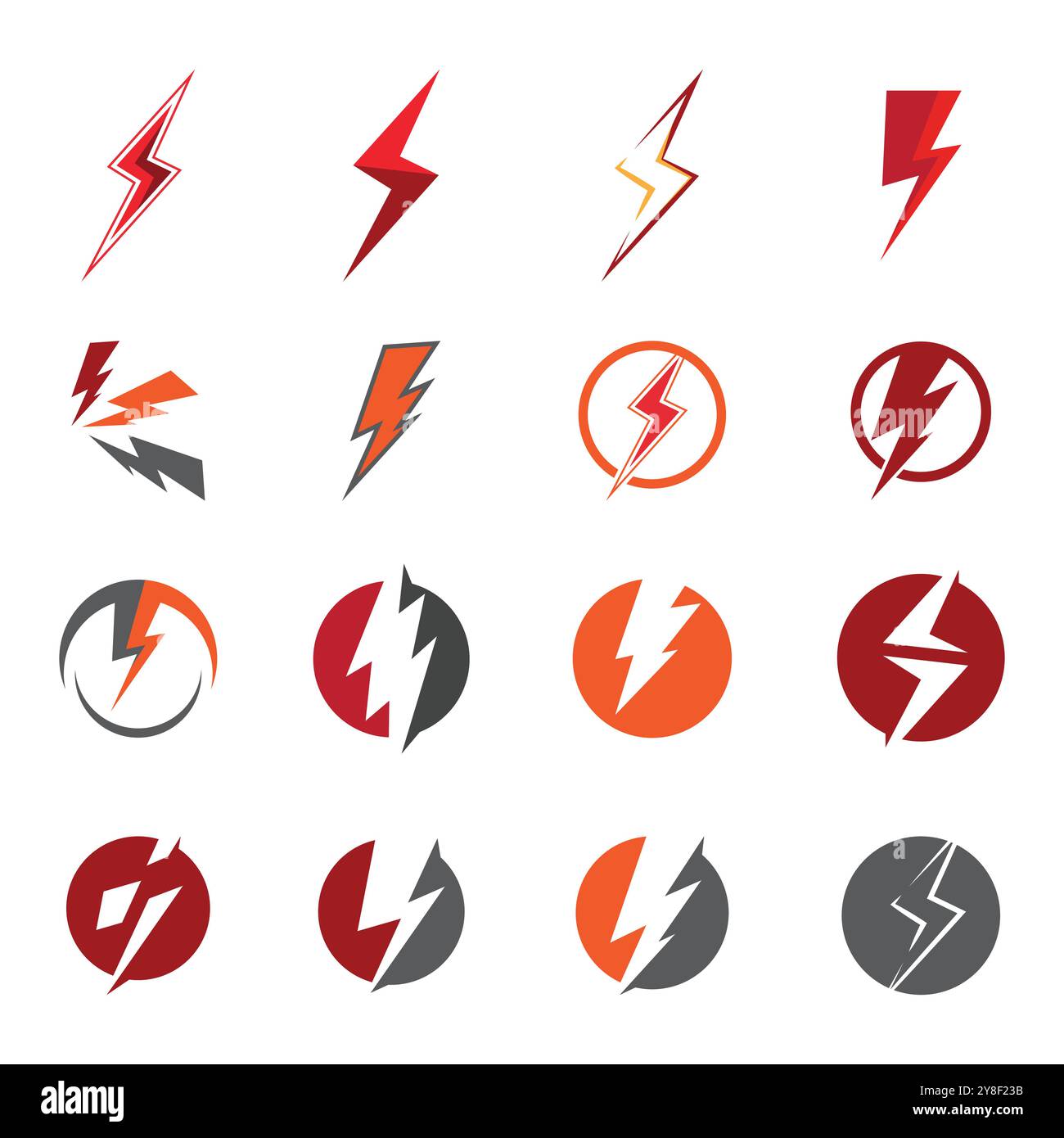 Flash thunderbolt Template vector icon illustration Stock Vector Image ...