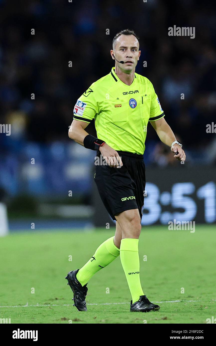 Italian referee Ermanno Feliciani during the Serie A football match ...