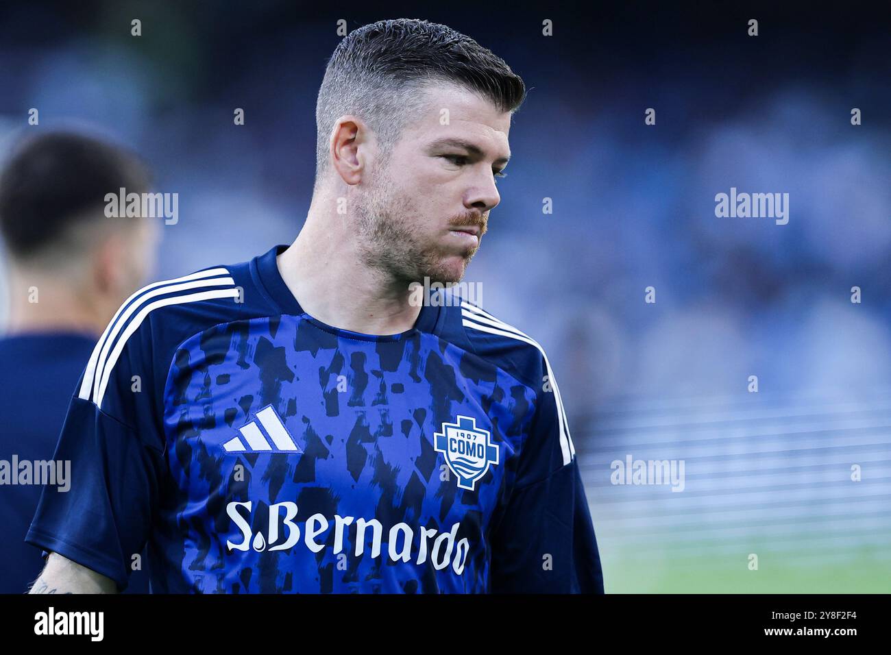 Como’s Spanish defender Alberto Moreno looks before the Serie A ...