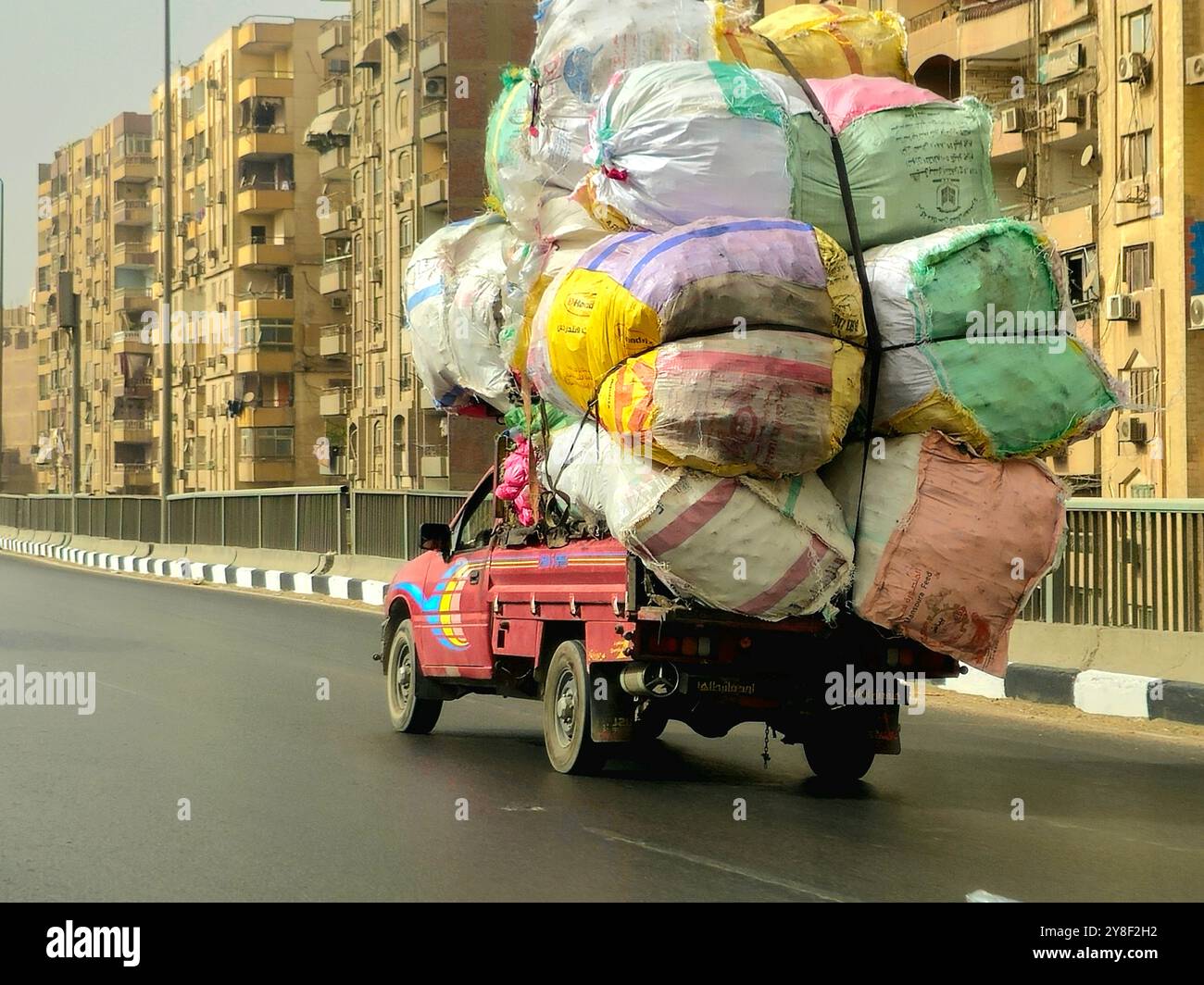 Giza, Egypt, September 20 2024: pick up truck vehicle car, with a many ...