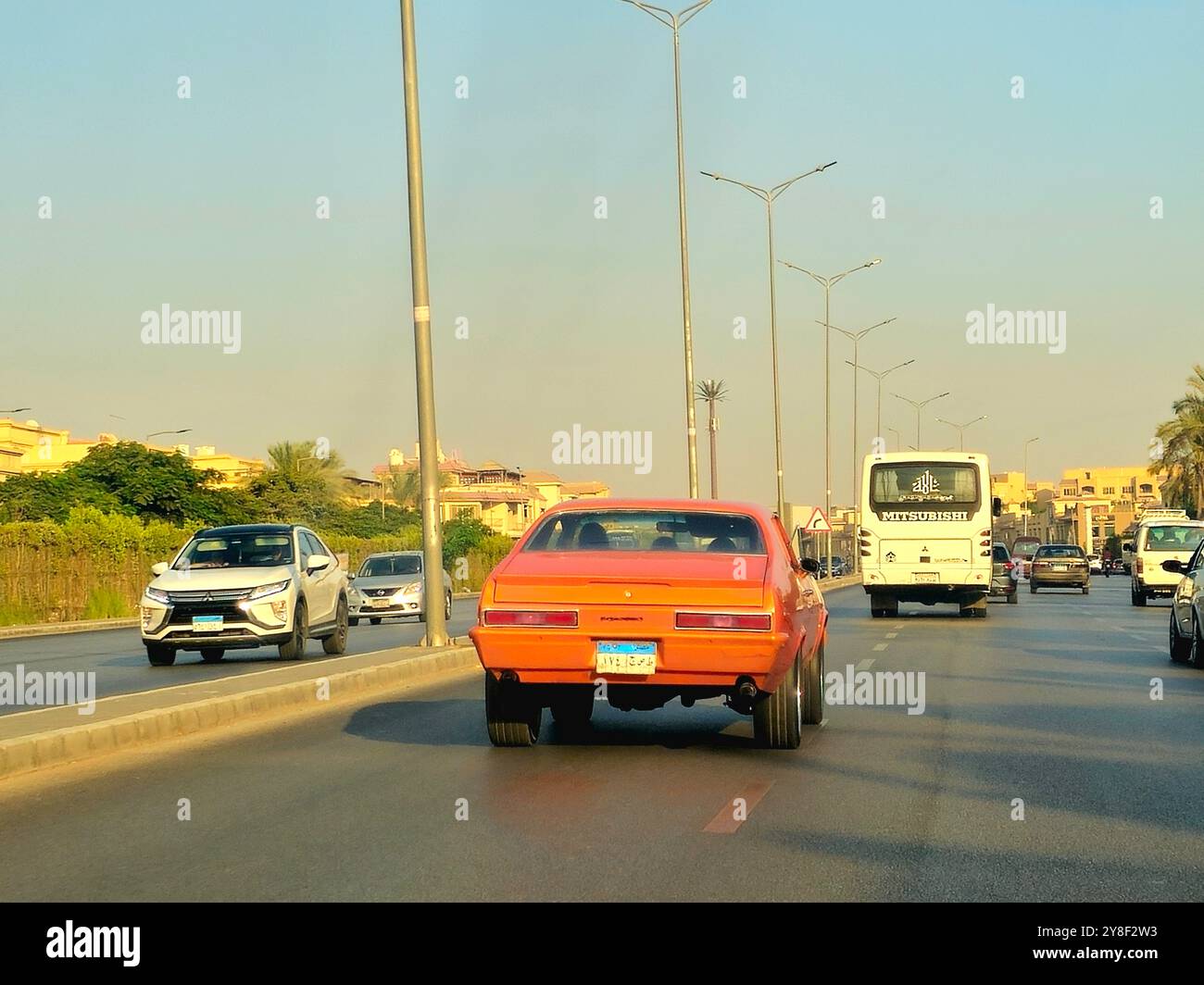 Cairo, Egypt, September 25 2024:an old vintage classic retro car of old ...
